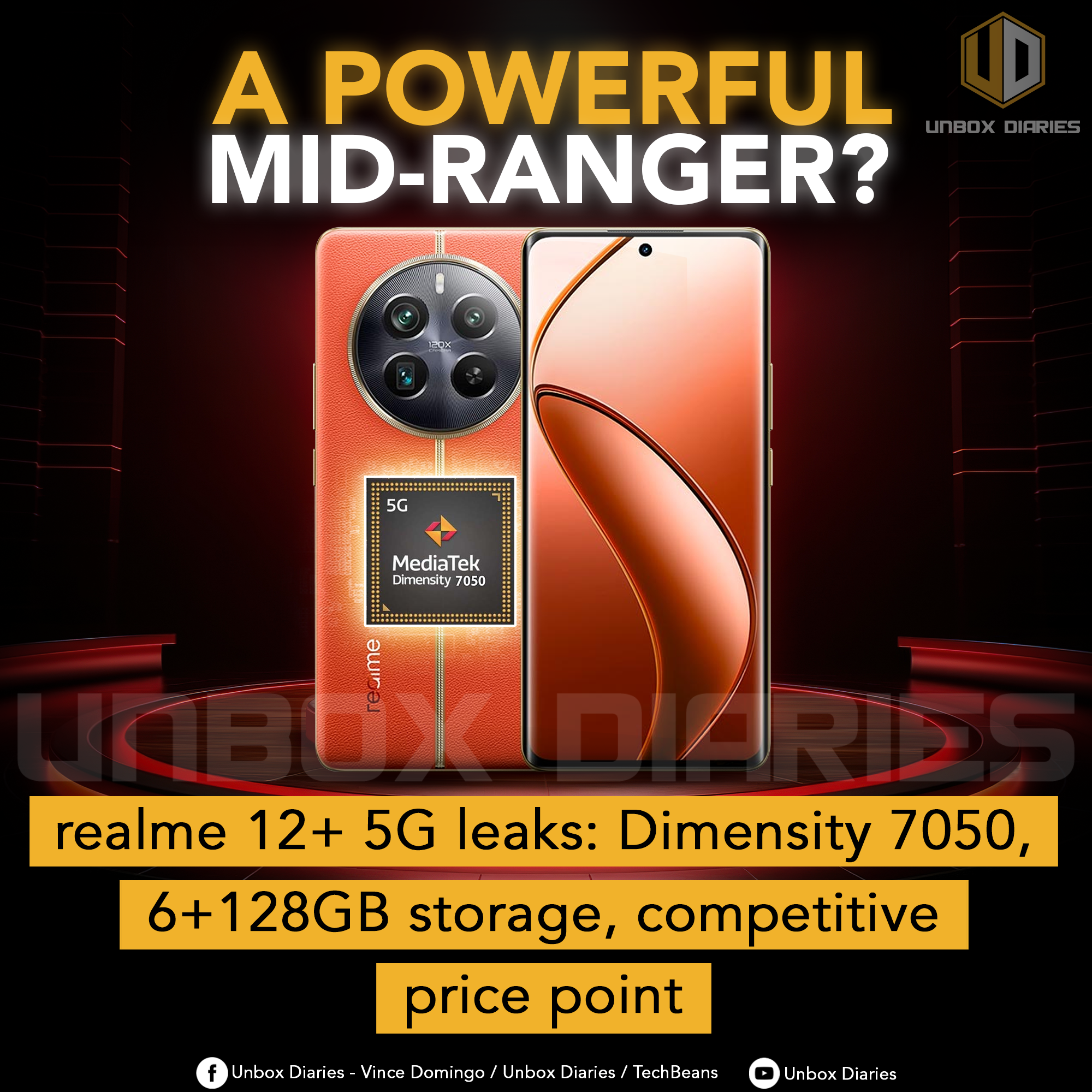 realme 12+ 5G leaks: Dimensity 7050, 6+128GB storage, competitive price ...