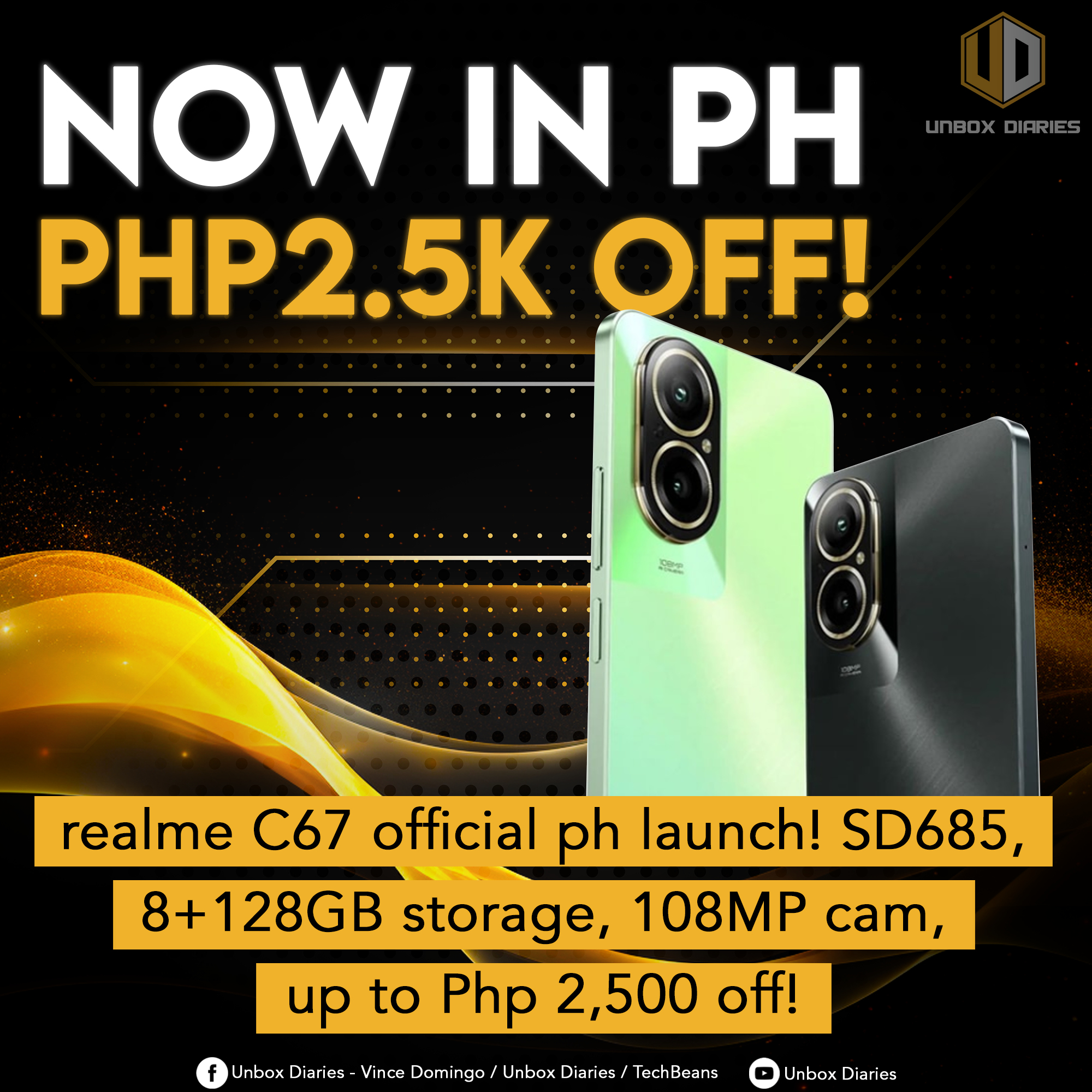 realme C67 official ph launch! SD685, 8+128GB storage, 108MP cam, up to Php 2,500 off! - Unbox ...
