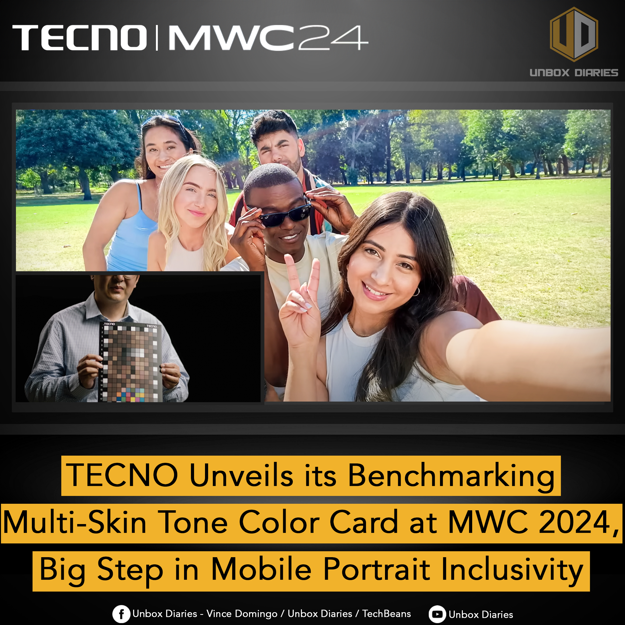 TECNO Unveiled its Benchmarking Multi-Skin Tone Color Card at MWC 2024 ...