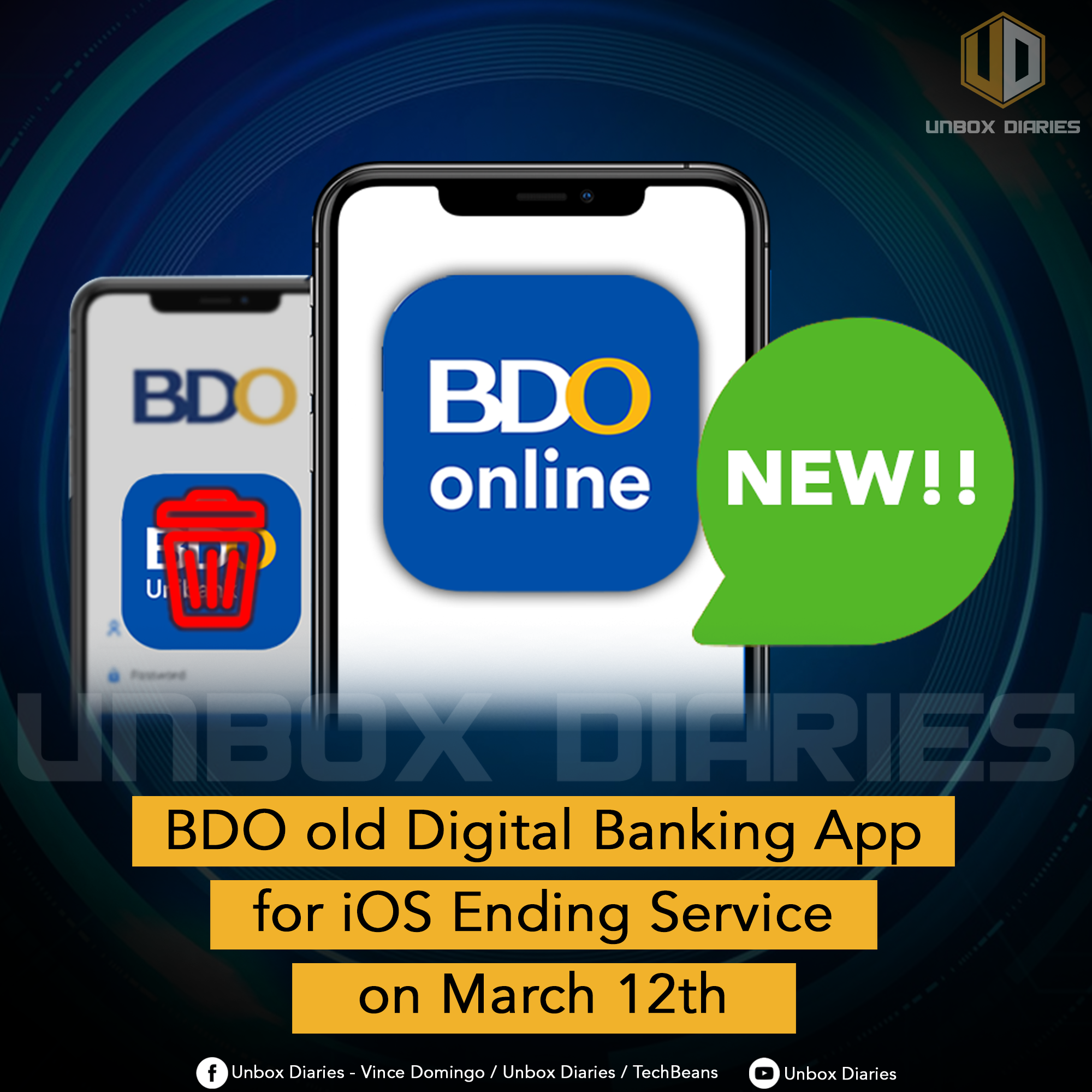 BDO old Digital Banking App for iOS Ending Service on March 12th ...
