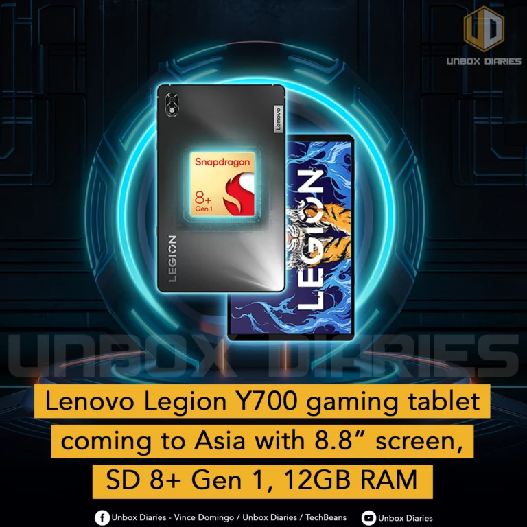 Lenovo Legion Y700 gaming tablet coming to Asia with 8.8” screen, SD 8+ Gen 1, 12GB RAM - Unbox ...
