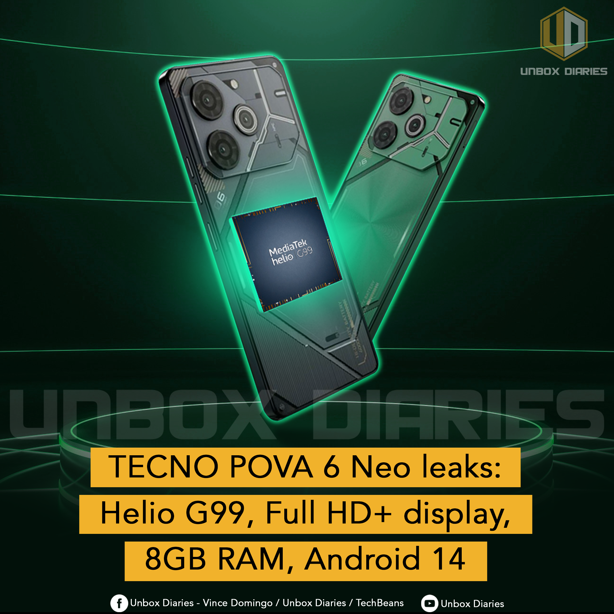 TECNO POVA 6 Neo leaks: Helio G99, Full HD+ display, 8GB RAM, Android 14 - Unbox Diaries