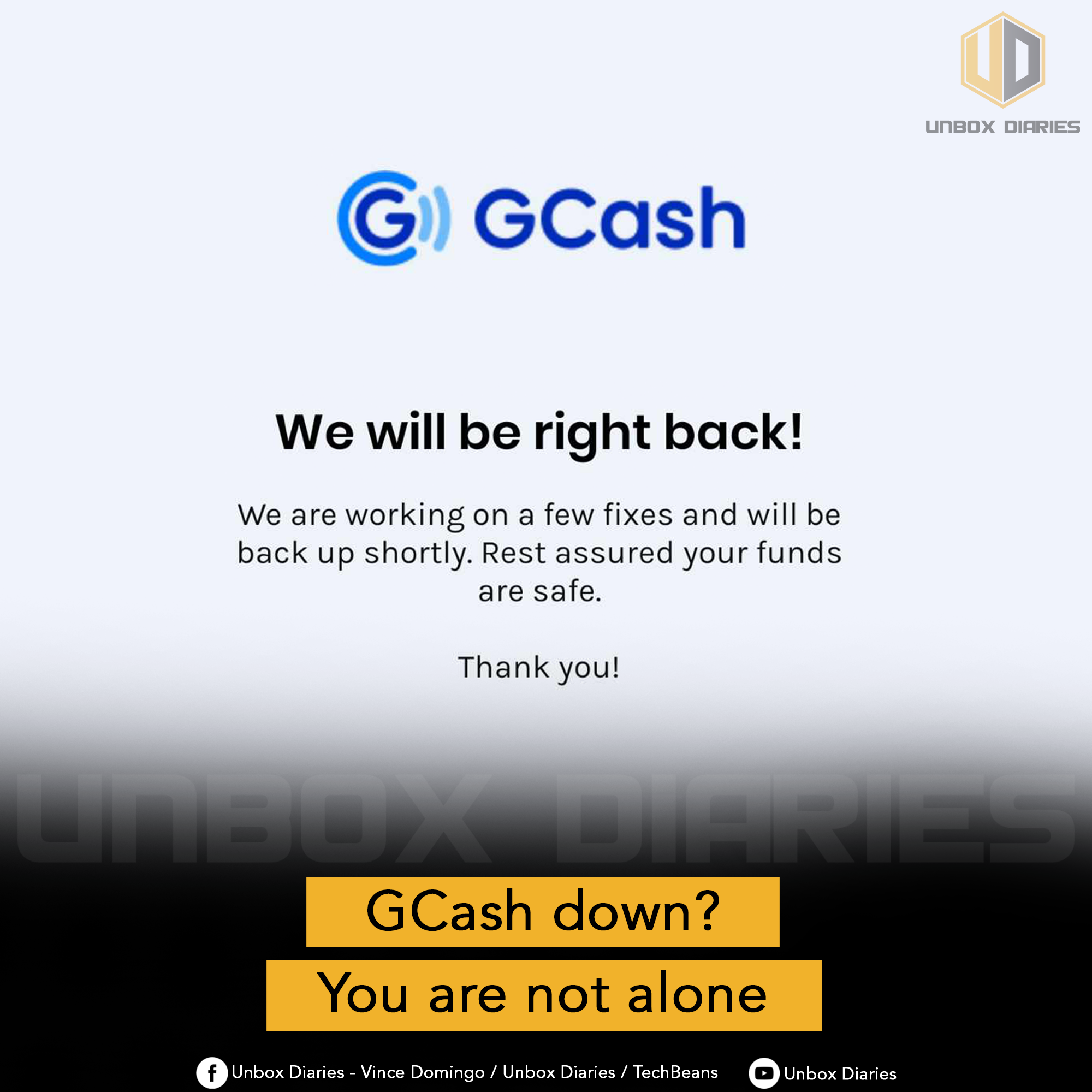 GCash down? You are not alone - Unbox Diaries