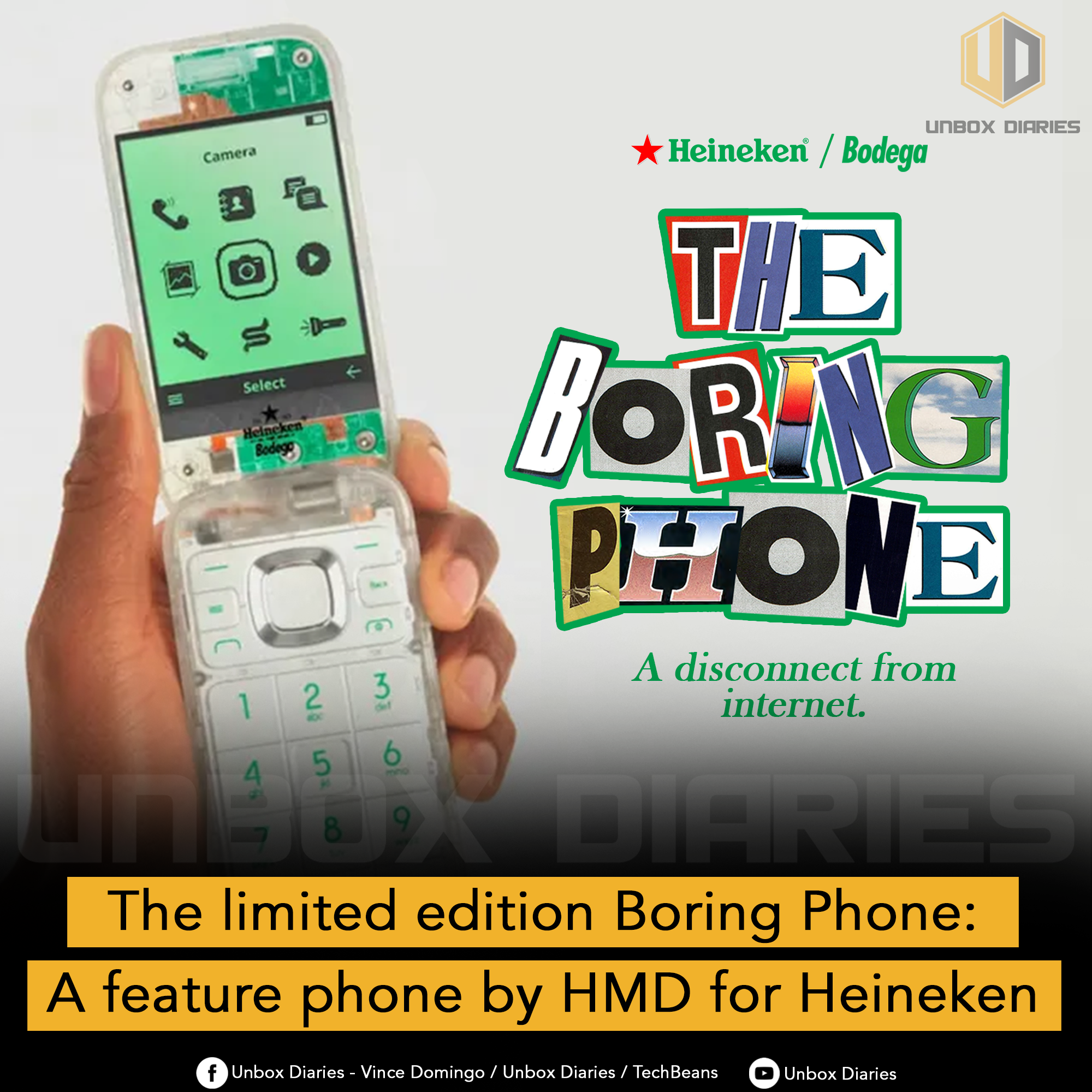 The limited edition Boring Phone: A feature phone by HMD for Heineken ...