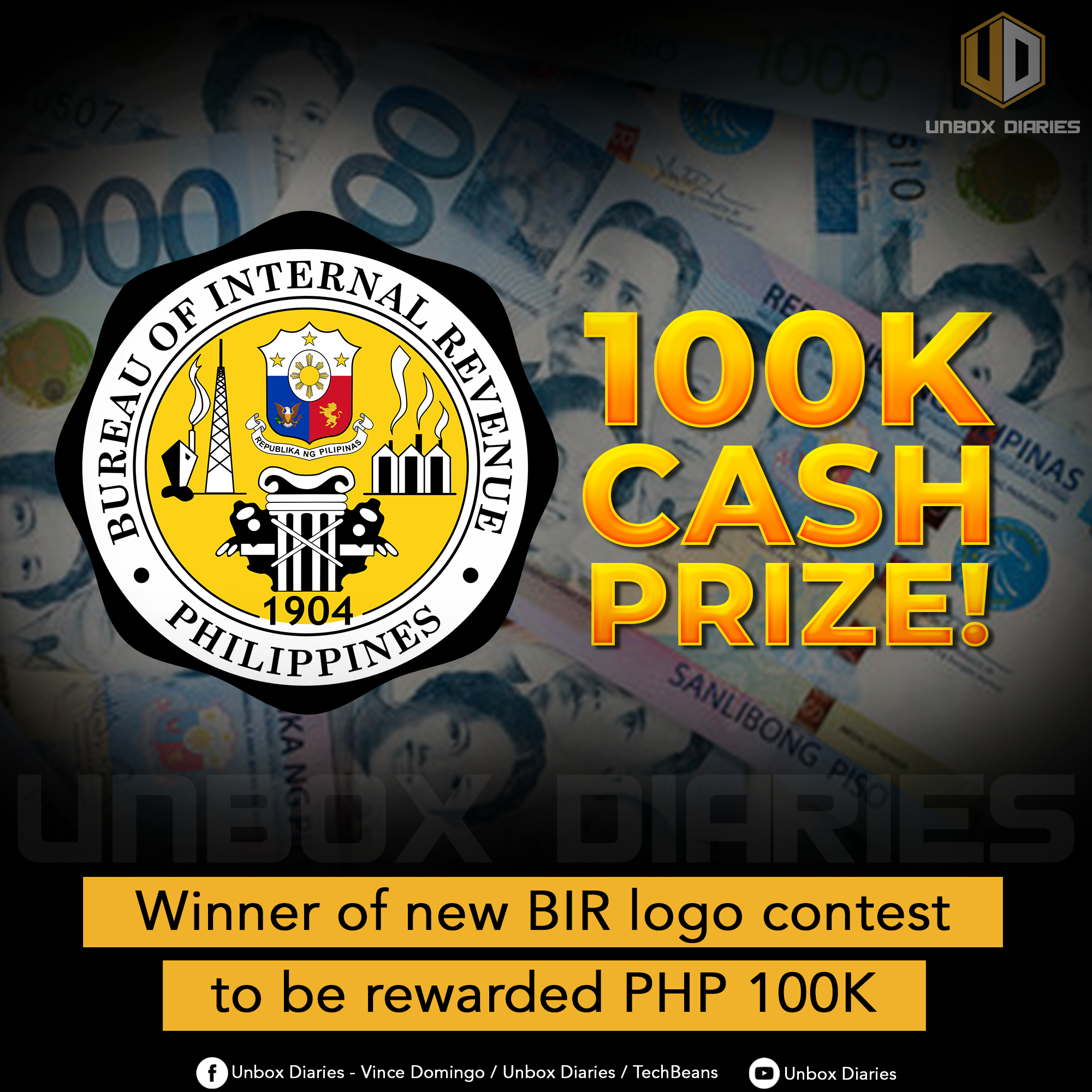 Winner of new BIR logo contest to be rewarded PHP 100K - Unbox Diaries