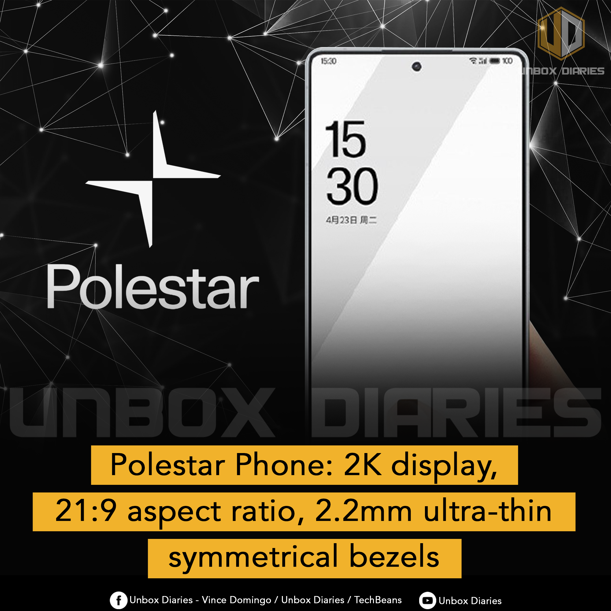 Polestar Phone: 2K display, 21:9 aspect ratio, 2.2mm ultra-thin ...