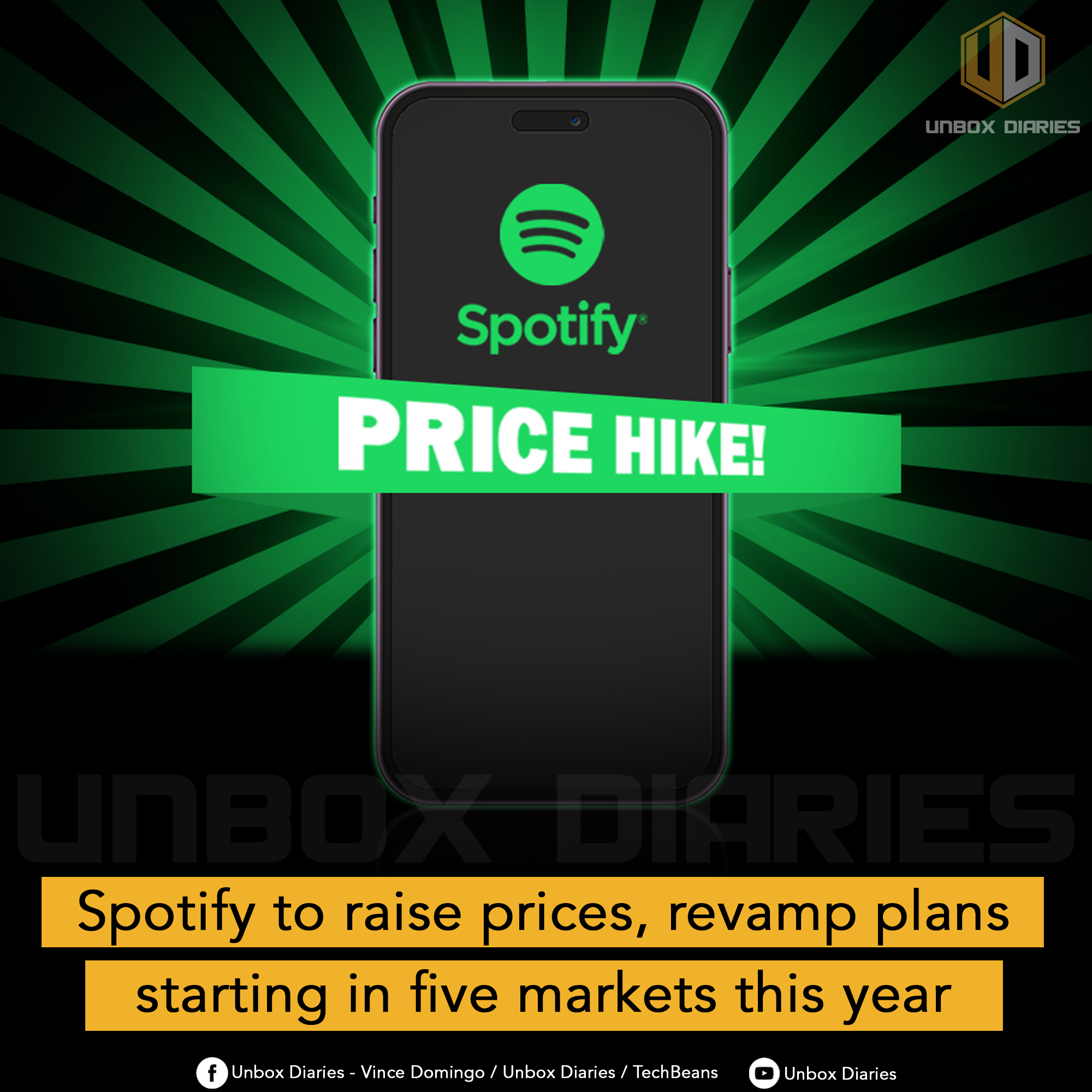 Spotify to raise prices, revamp plans starting in five markets this ...