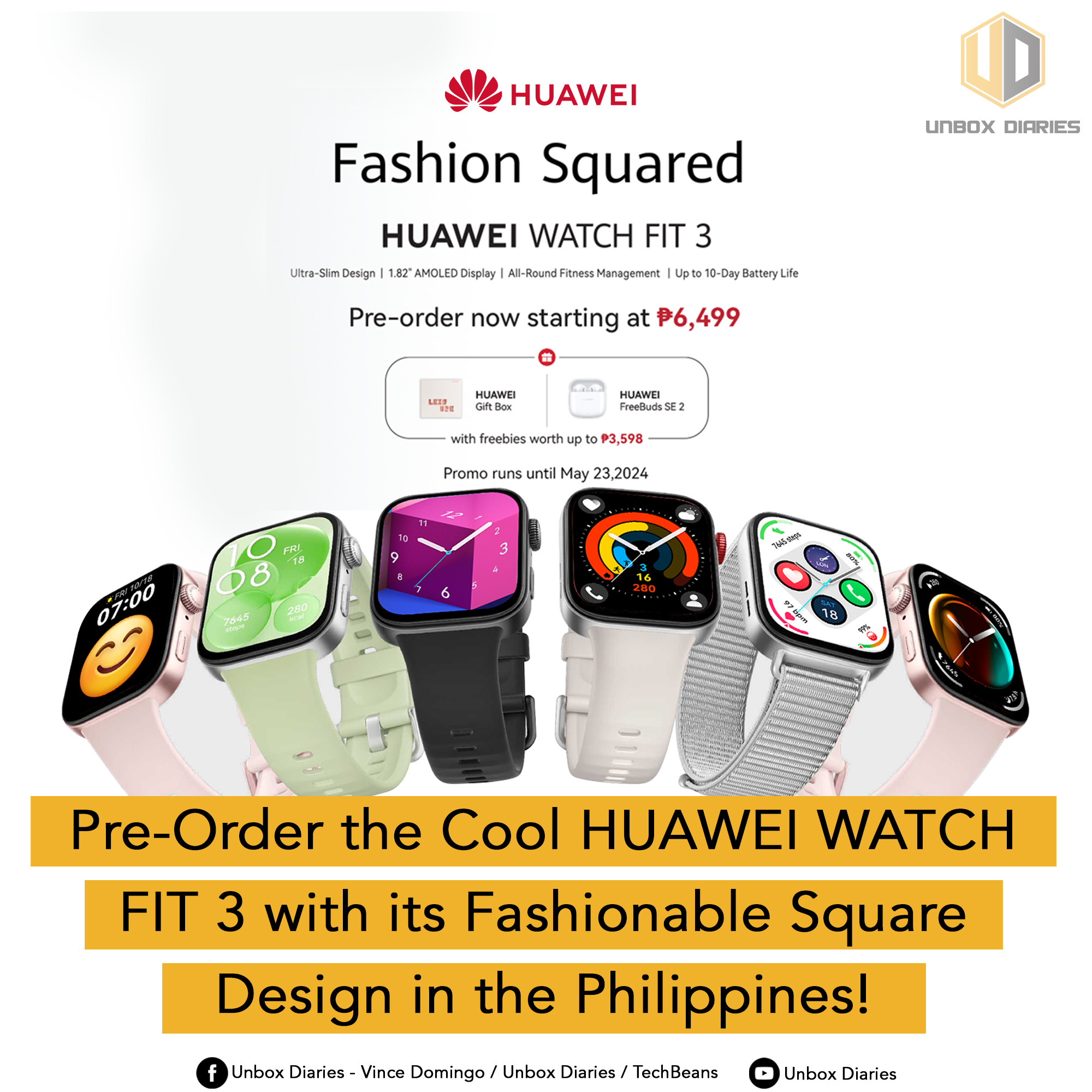 Step into Style: Pre-Order the Cool HUAWEI WATCH FIT 3 with its ...