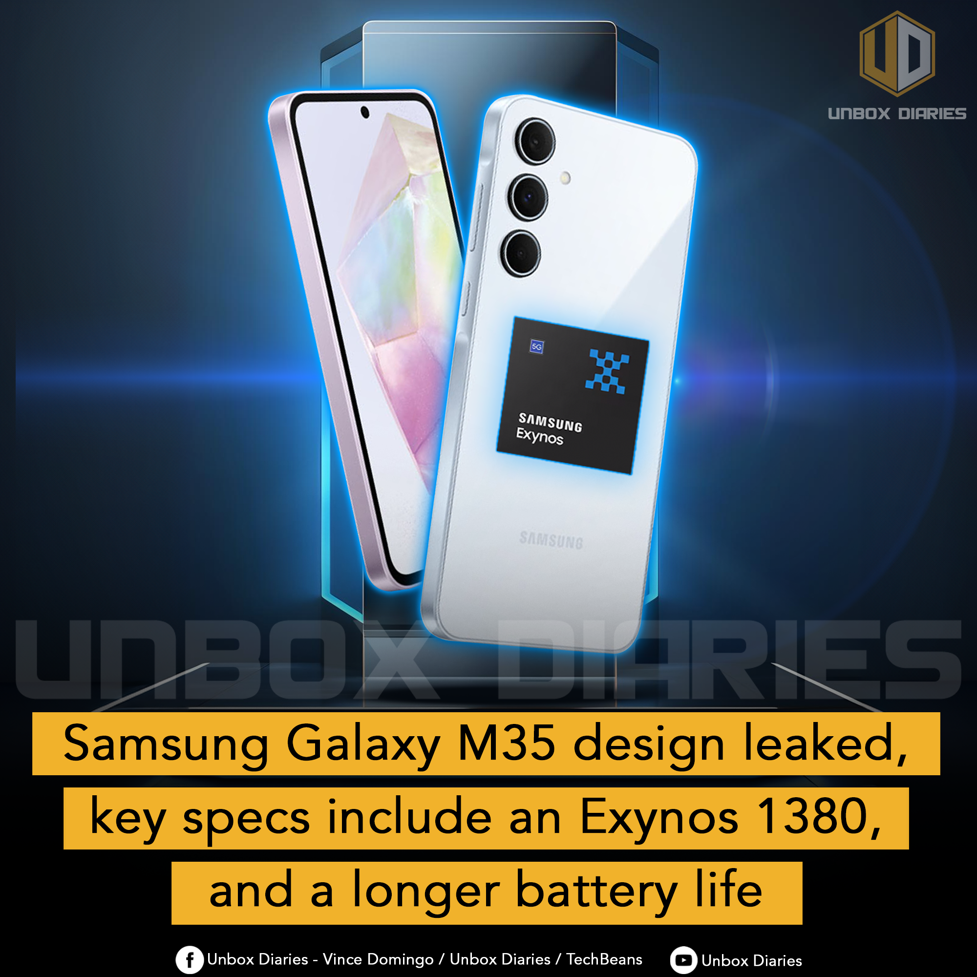 Samsung Galaxy M35 design leaked, key specs include an Exynos 1380, and ...