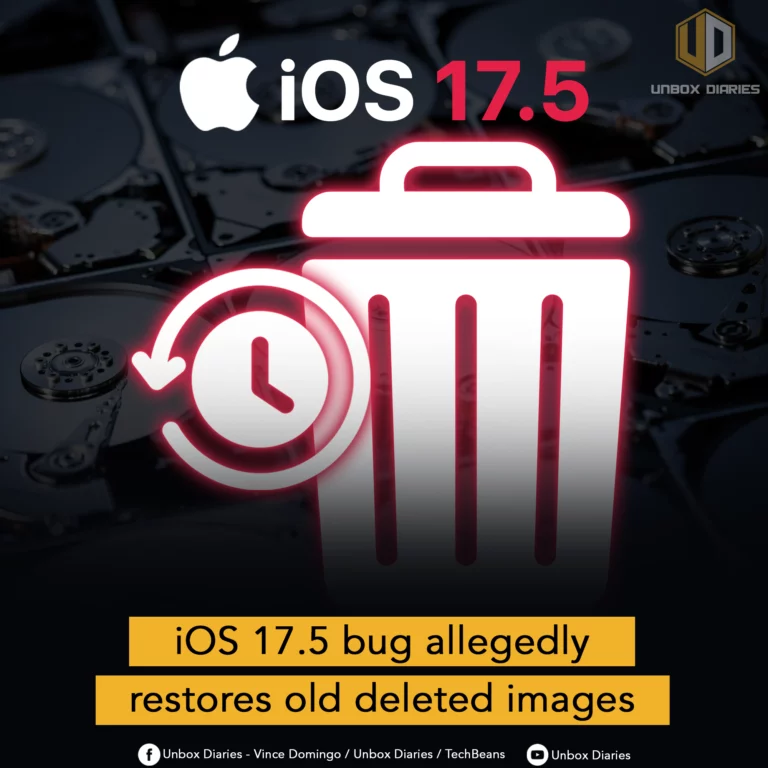 iOS 17.5 bug allegedly restores old deleted images - Unbox Diaries