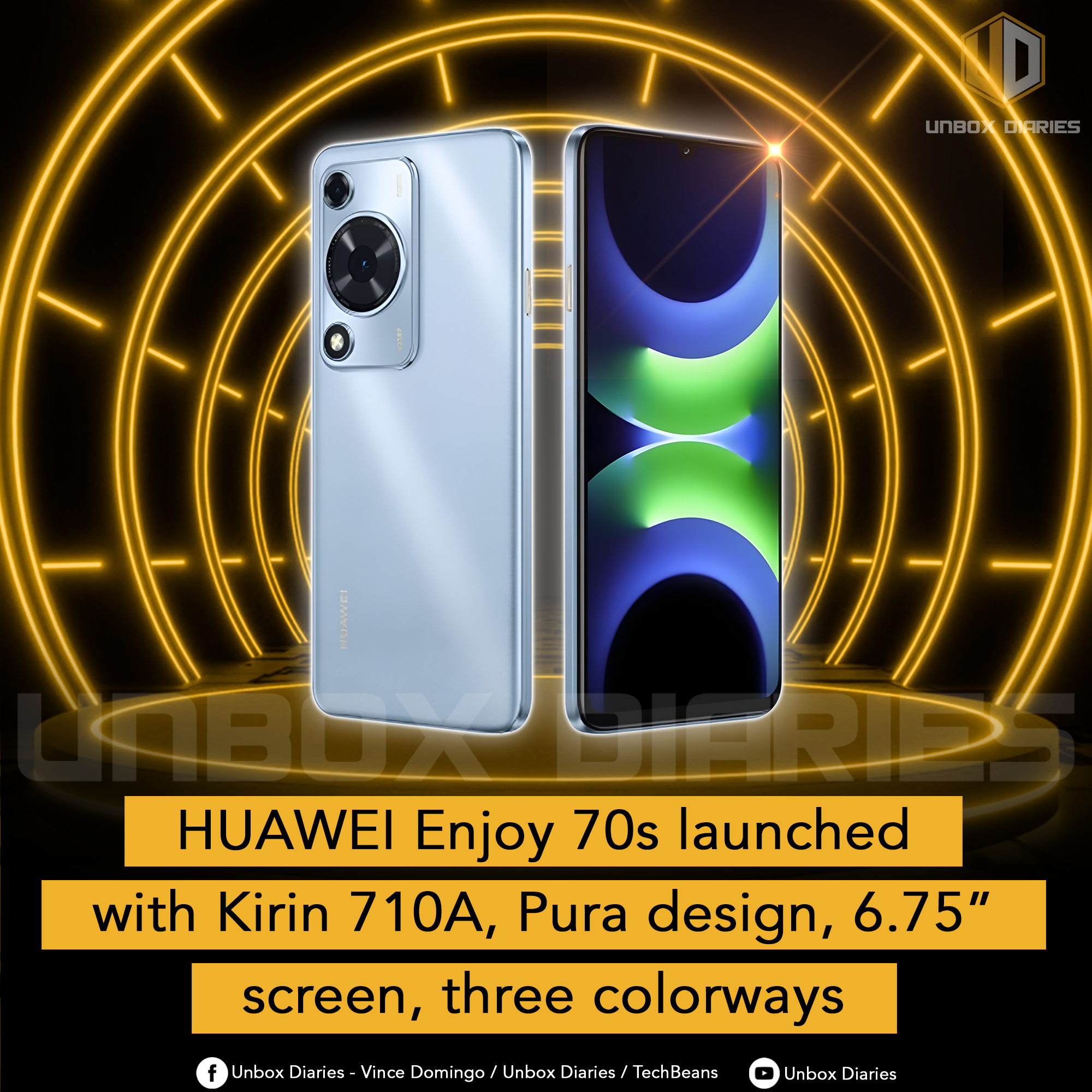 HUAWEI Enjoy 70s launched with Kirin 710A, Pura design, 6.75” screen ...