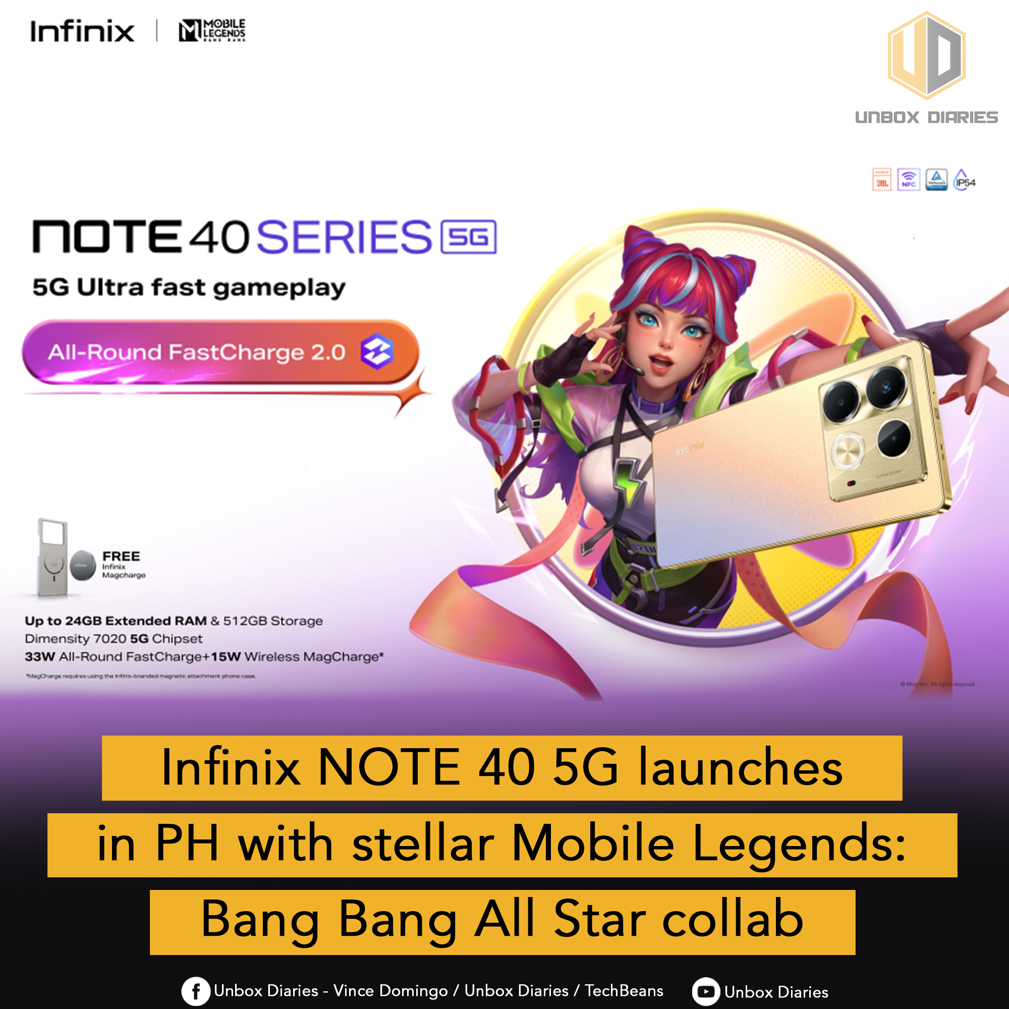 Infinix NOTE 40 5G launches in PH with stellar Mobile Legends: Bang Bang All Star collab - Unbox ...