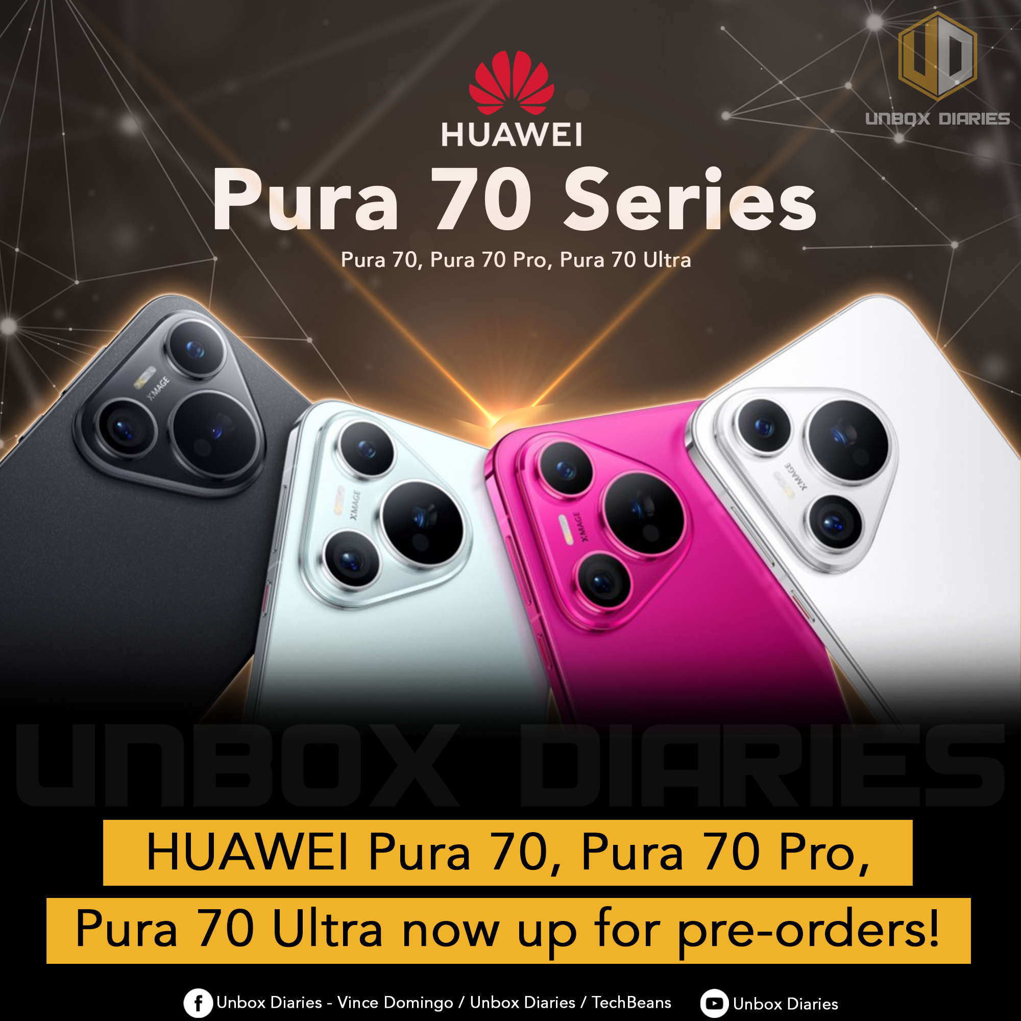 HUAWEI Pura 70, Pura 70 Pro, Pura 70 Ultra now up for pre-orders ...