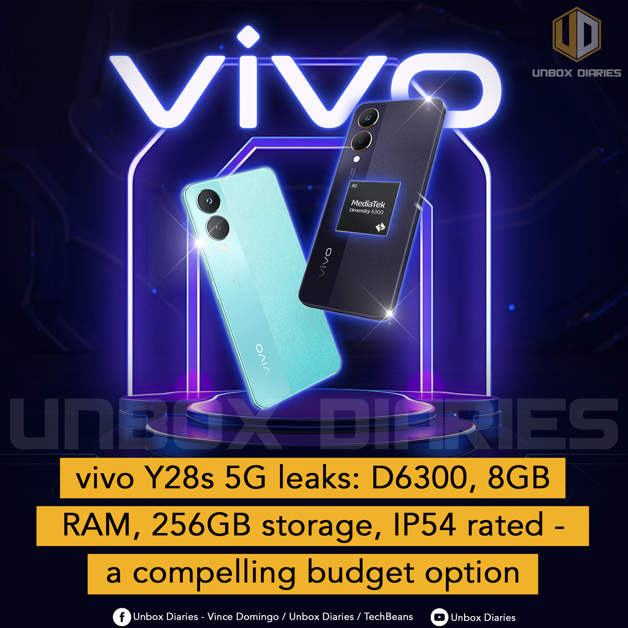 vivo Y28s 5G leaks: D6300, 8GB RAM, 256GB storage, IP54 rated - a ...