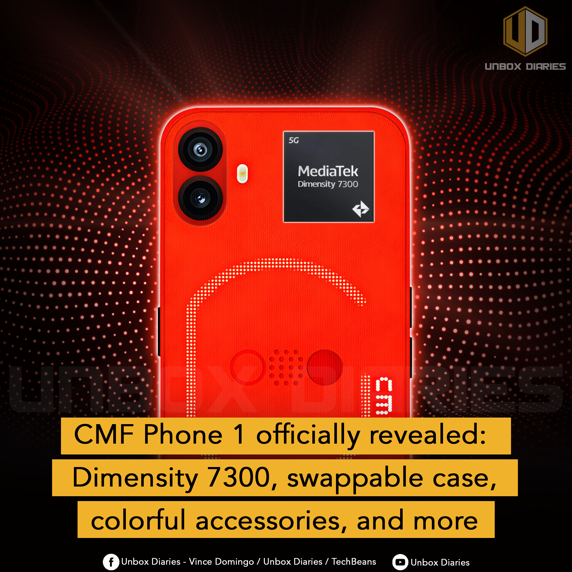 CMF Phone 1 officially revealed: Dimensity 7300, swappable case ...