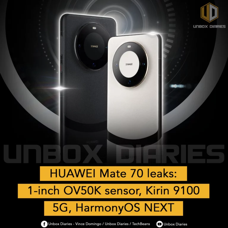 HUAWEI Mate 70 leaks: 1-inch OV50K sensor, Kirin 9100 5G, HarmonyOS NEXT - Unbox Diaries