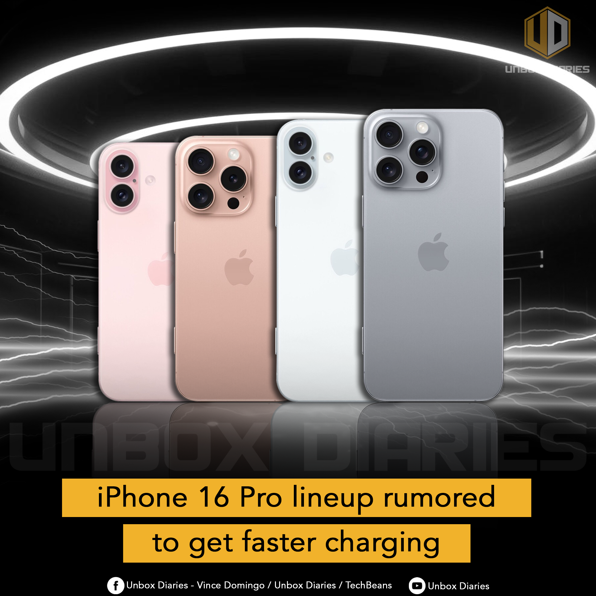 iPhone 16 Pro lineup rumored to get faster charging - Unbox Diaries