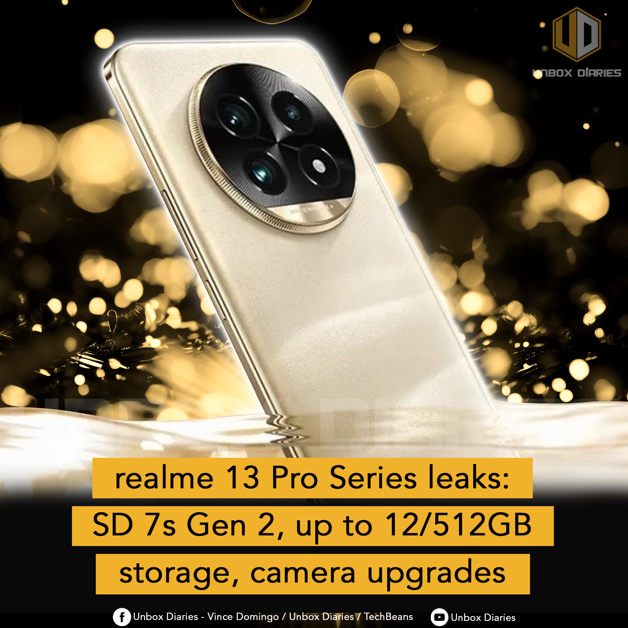 realme 13 Pro Series leaks: SD 7s Gen 2, up to 12/512GB storage, camera ...