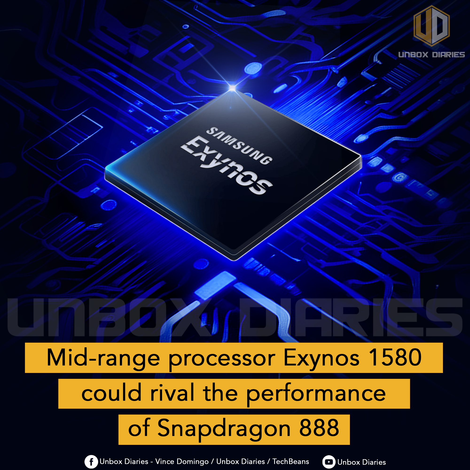 Mid-range processor Exynos 1580 could rival the performance of Snapdragon 888 - Unbox Diaries