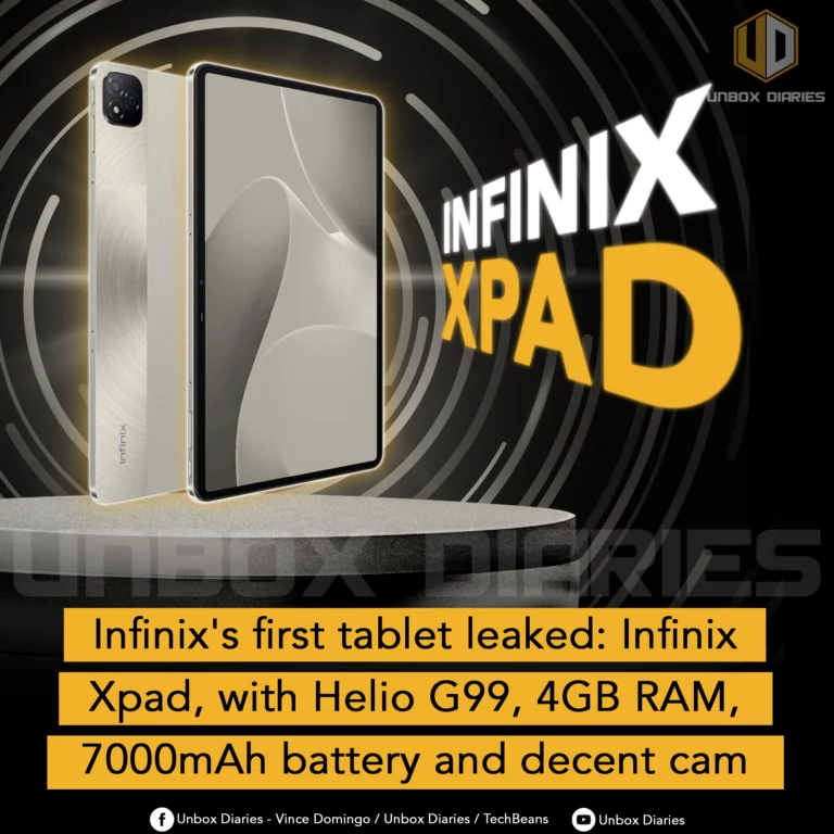 Infinix's first tablet leaked: Infinix Xpad, with Helio G99, 4GB RAM ...