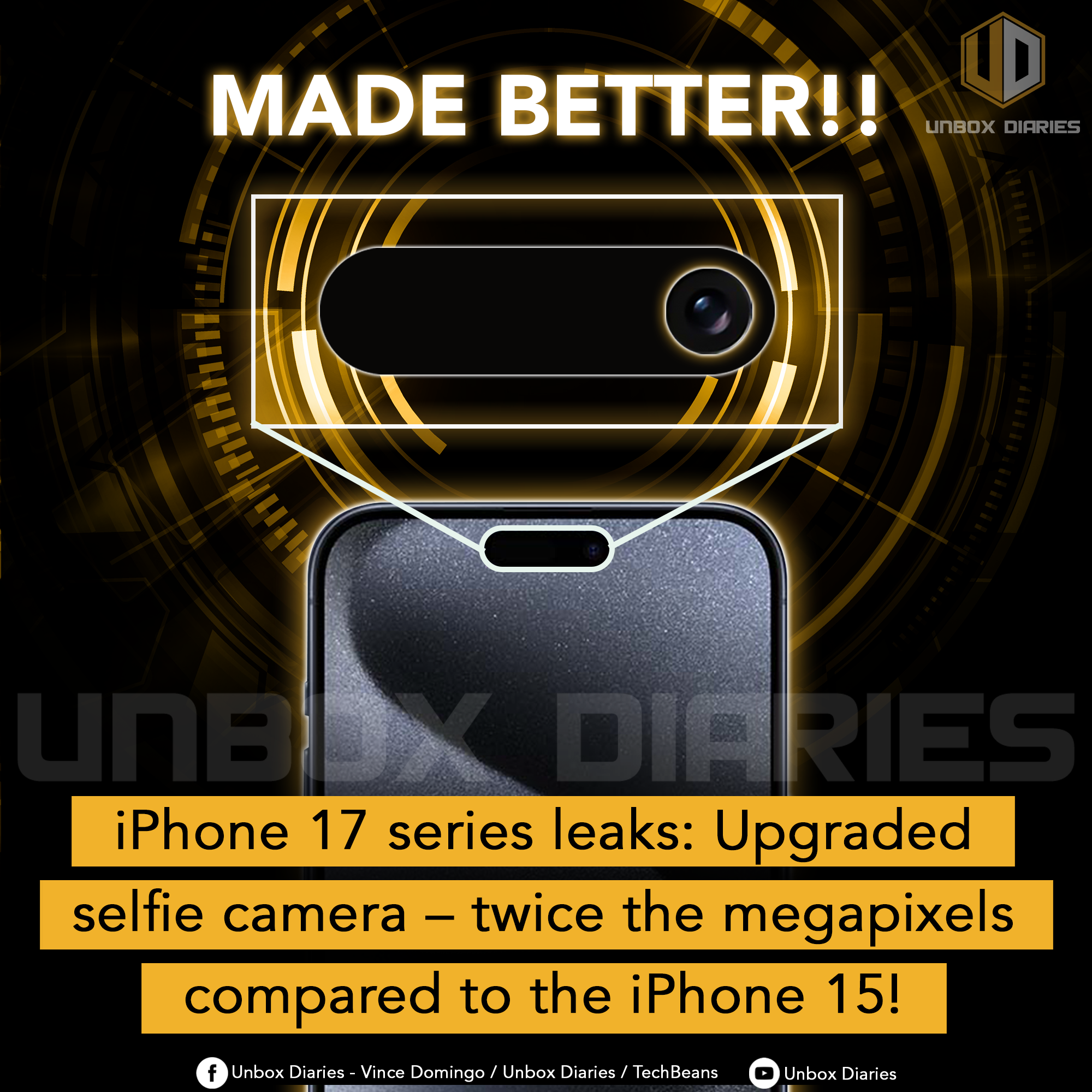 iPhone 17 series leaks: Upgraded selfie camera - twice the megapixels compared to the iPhone 15 ...