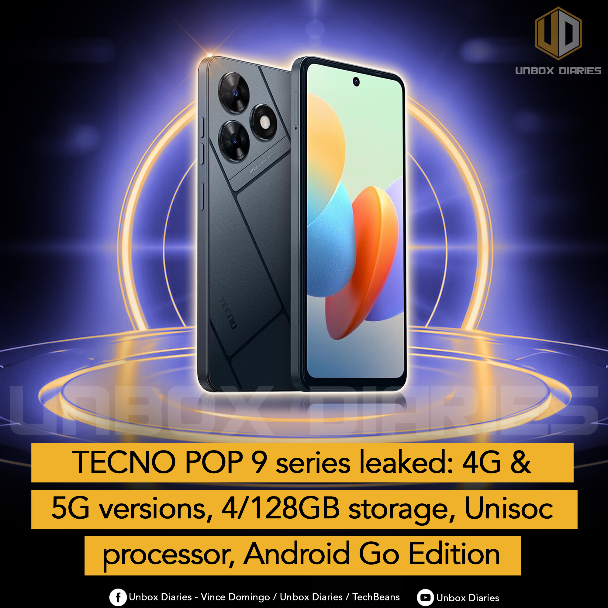 TECNO POP 9 series leaked: 4G & 5G versions, 4/128GB storage, Unisoc ...