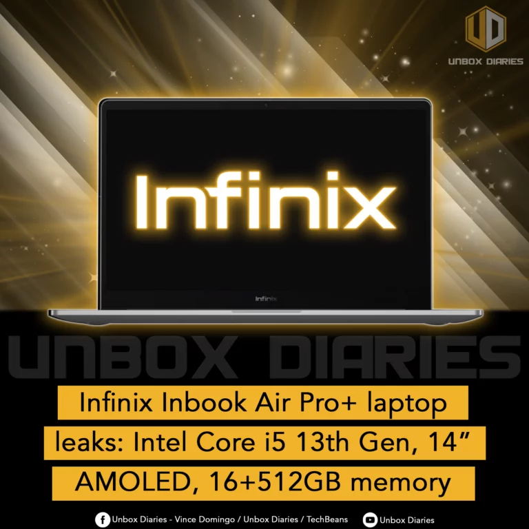 Infinix Inbook Air Pro+ laptop leaks: Intel Core i5 13th Gen, 14” AMOLED, 16+512GB memory ...