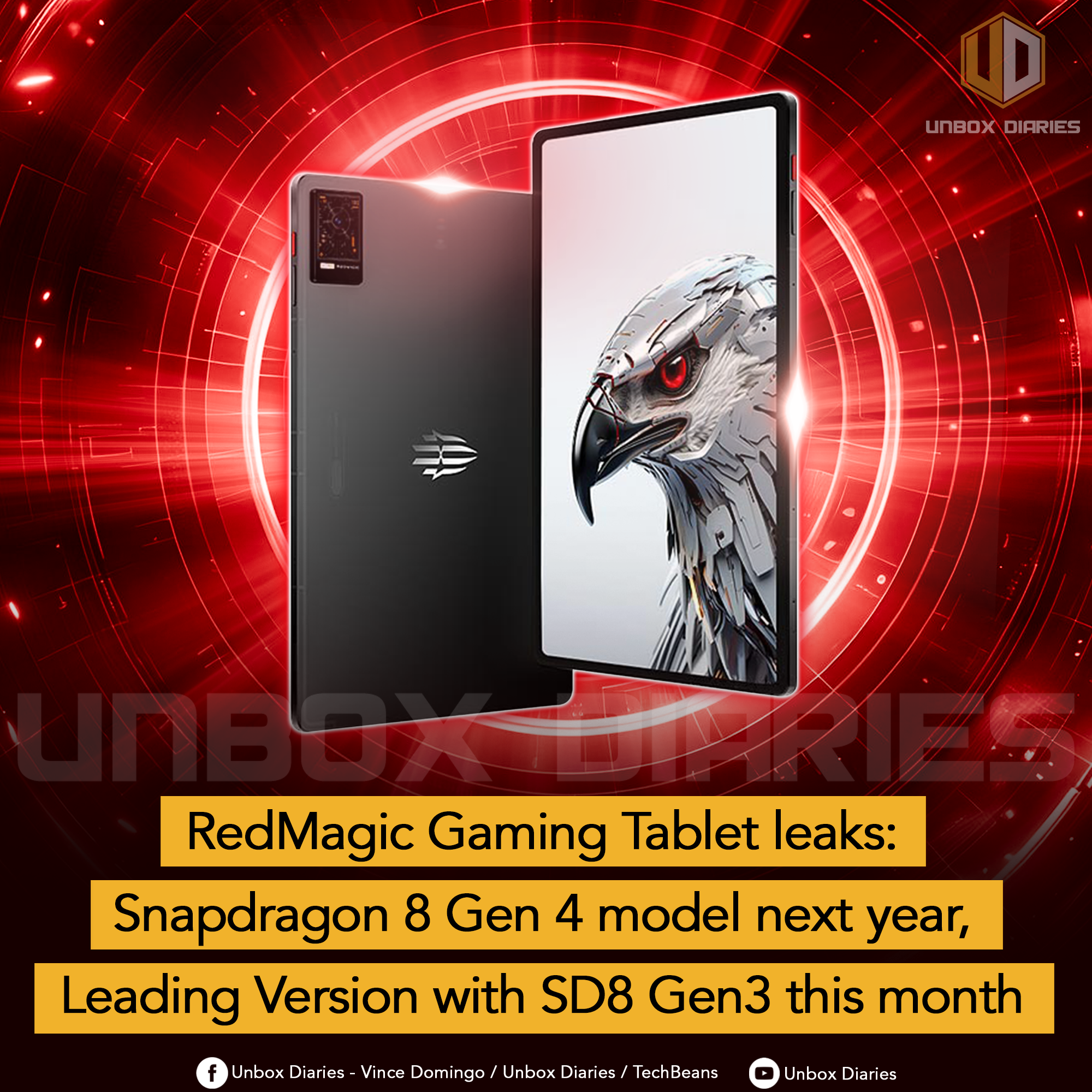 RedMagic Gaming Tablet leaks: Snapdragon 8 Gen 4 model next year ...