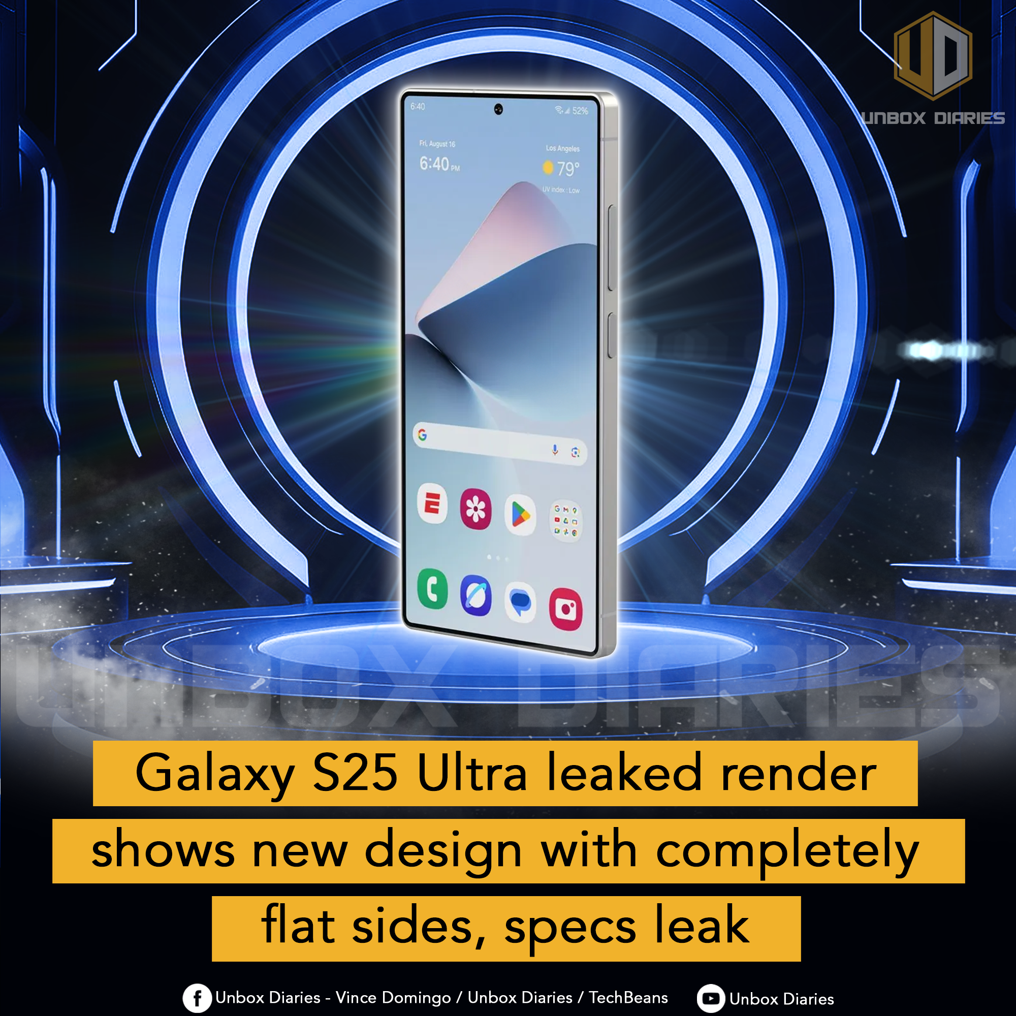 Galaxy S25 Ultra leaked render shows new design with completely flat ...