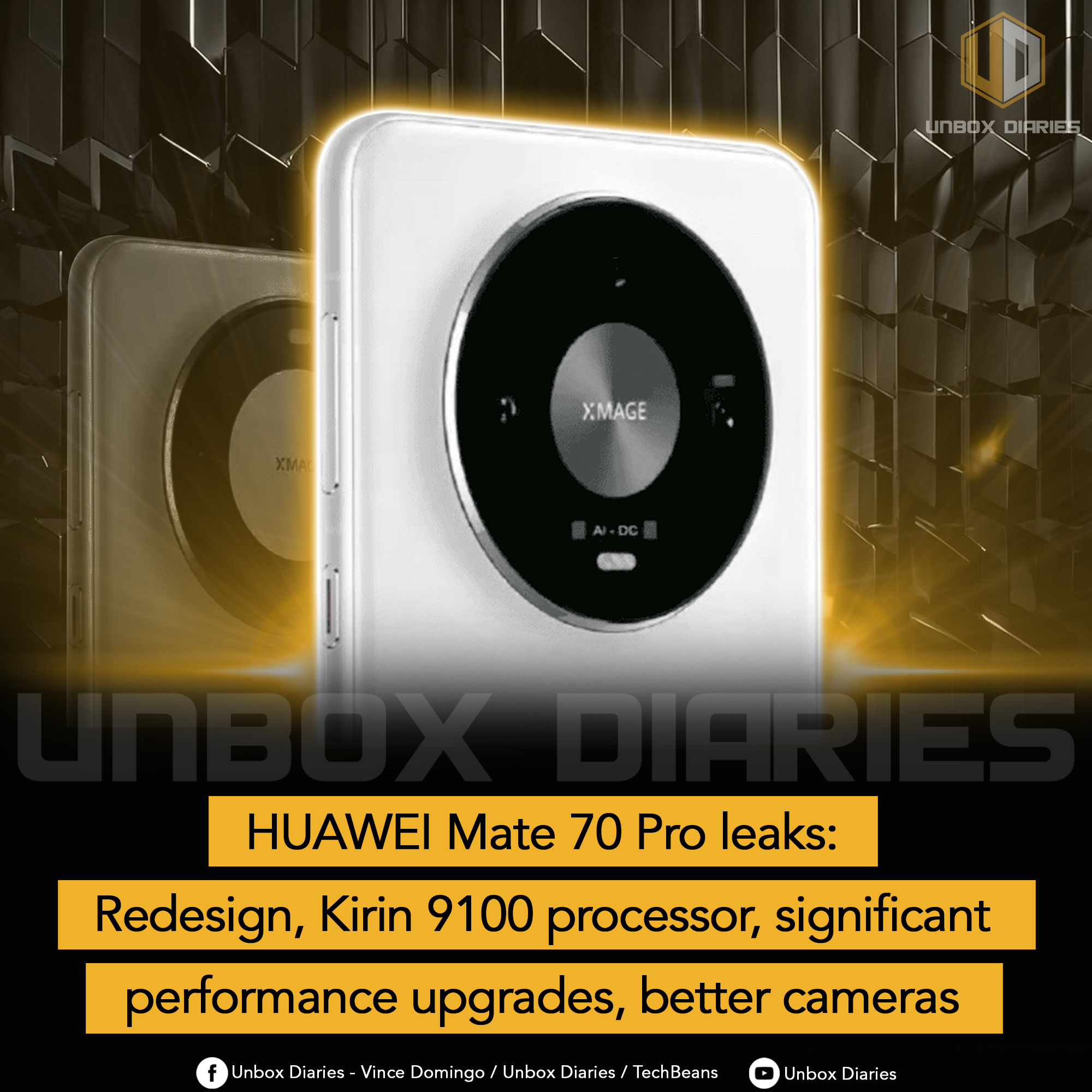 HUAWEI Mate 70 Pro leaks: Redesign, Kirin 9100 processor, significant performance upgrades ...