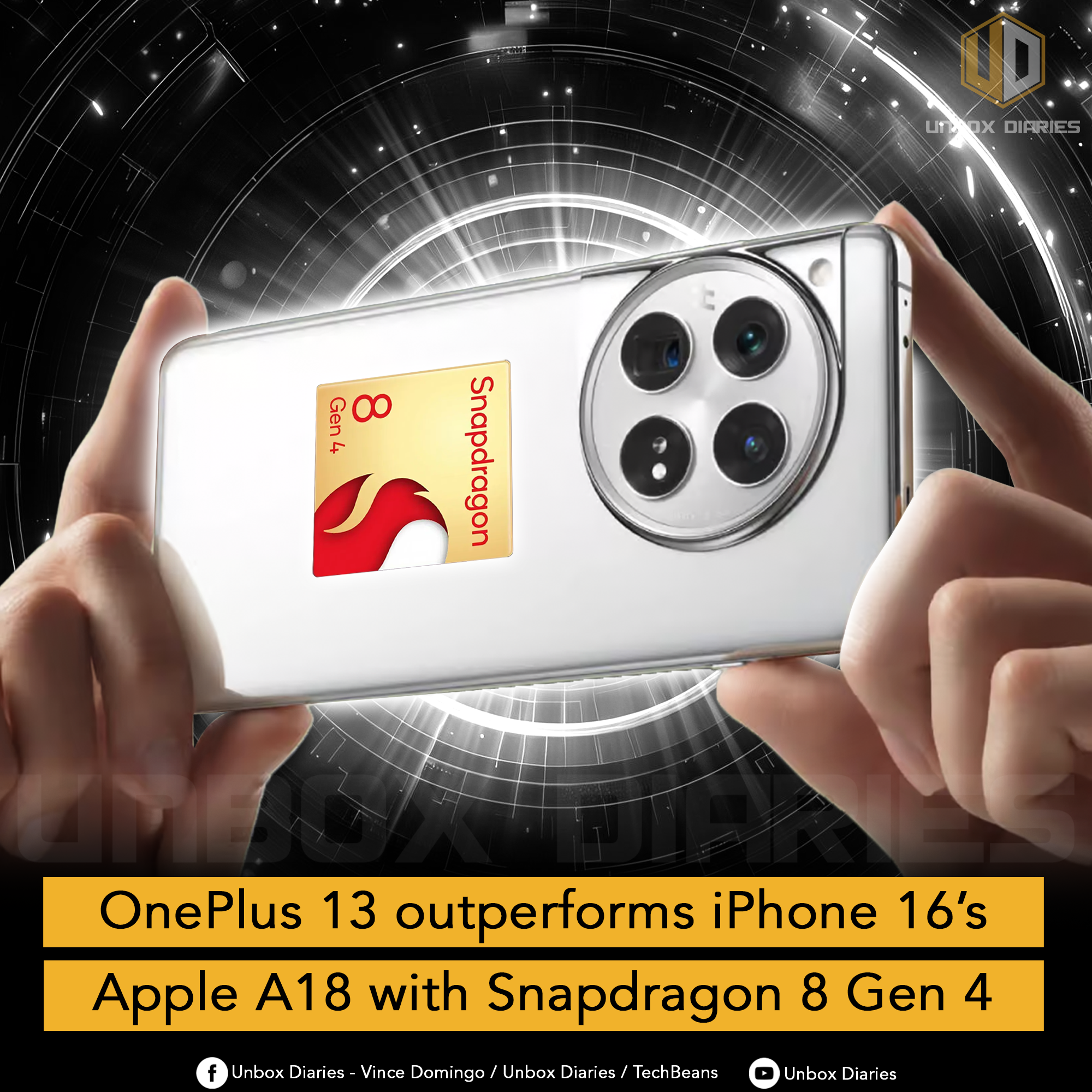 OnePlus 13 outperforms iPhone 16’s Apple A18 with Snapdragon 8 Gen 4 - Unbox Diaries