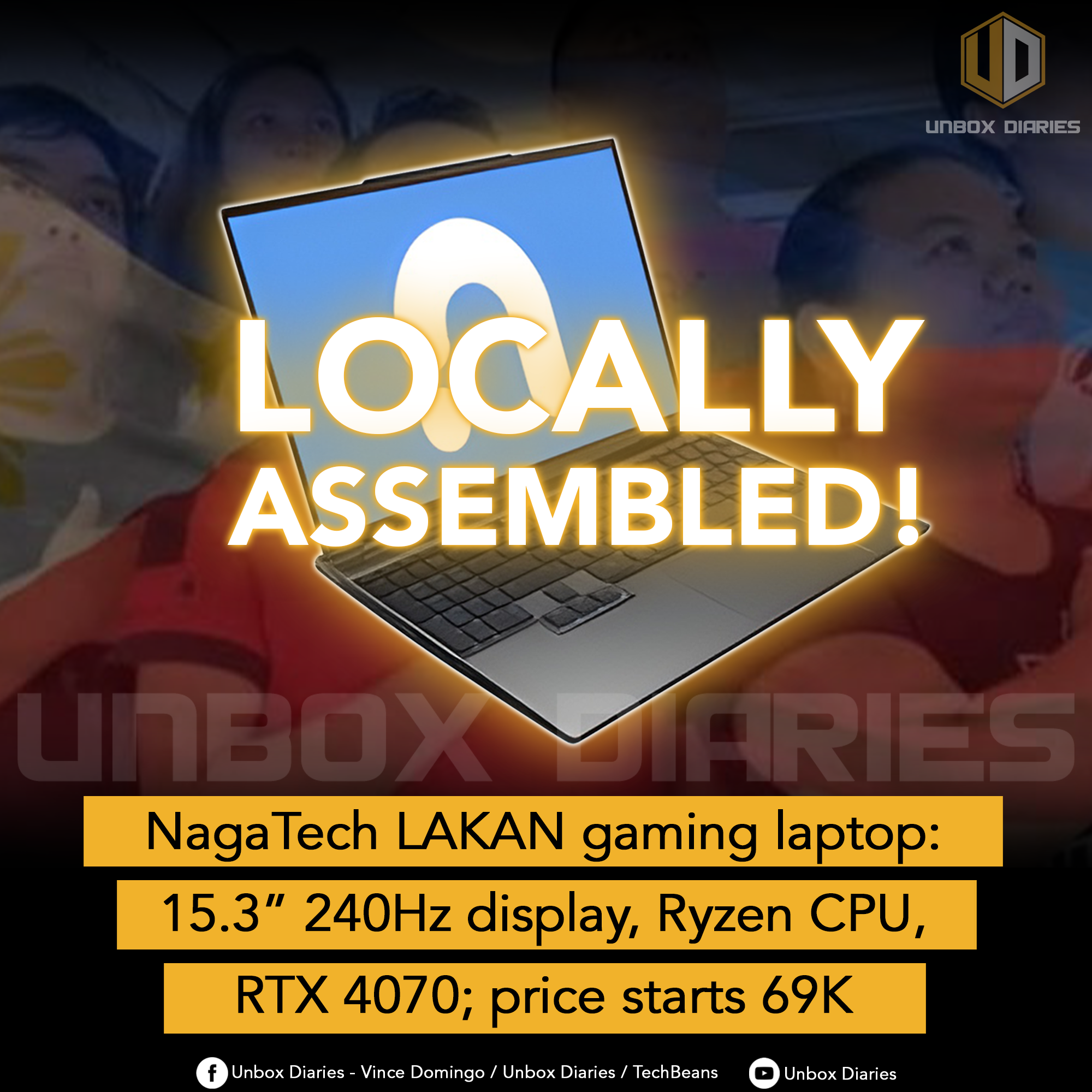 NagaTech LAKAN gaming laptop: 15.3” 240Hz display, Ryzen CPU, RTX 4070 ...