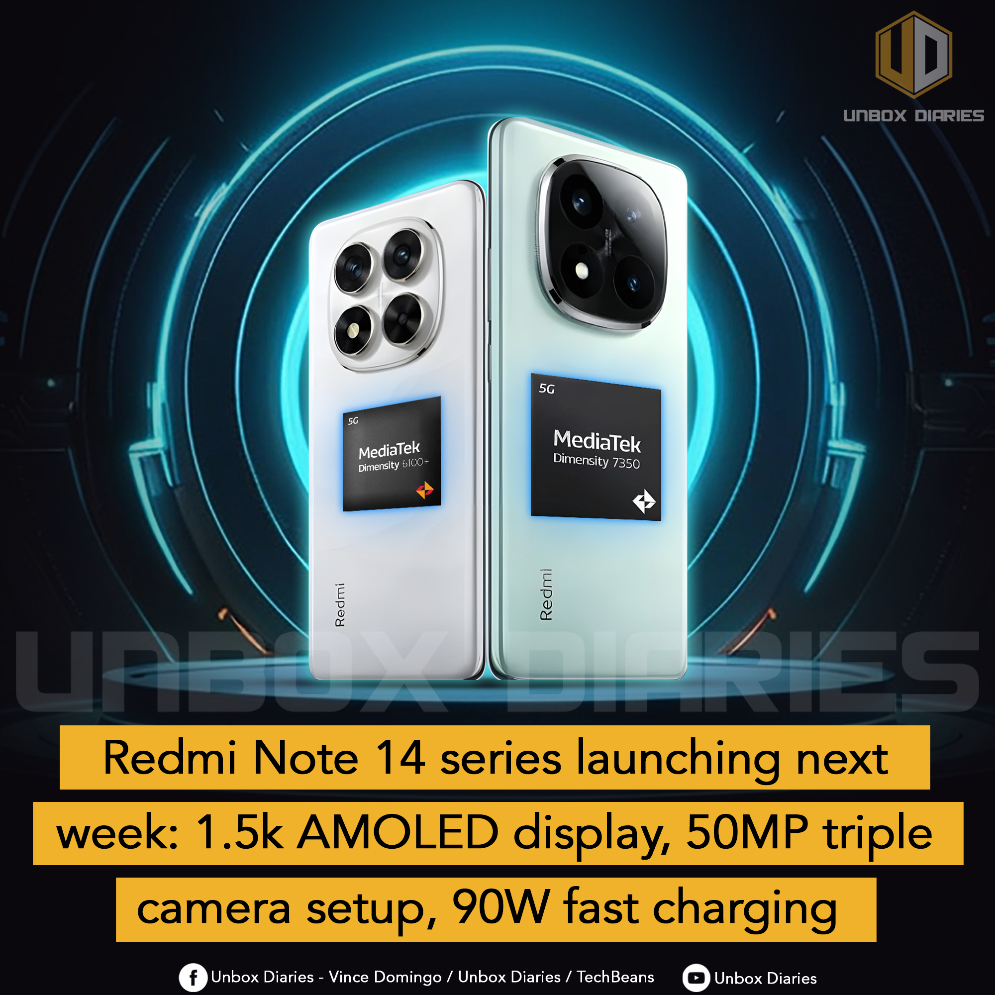 Redmi Note 14 series launching next week: 1.5k AMOLED display, 50MP ...