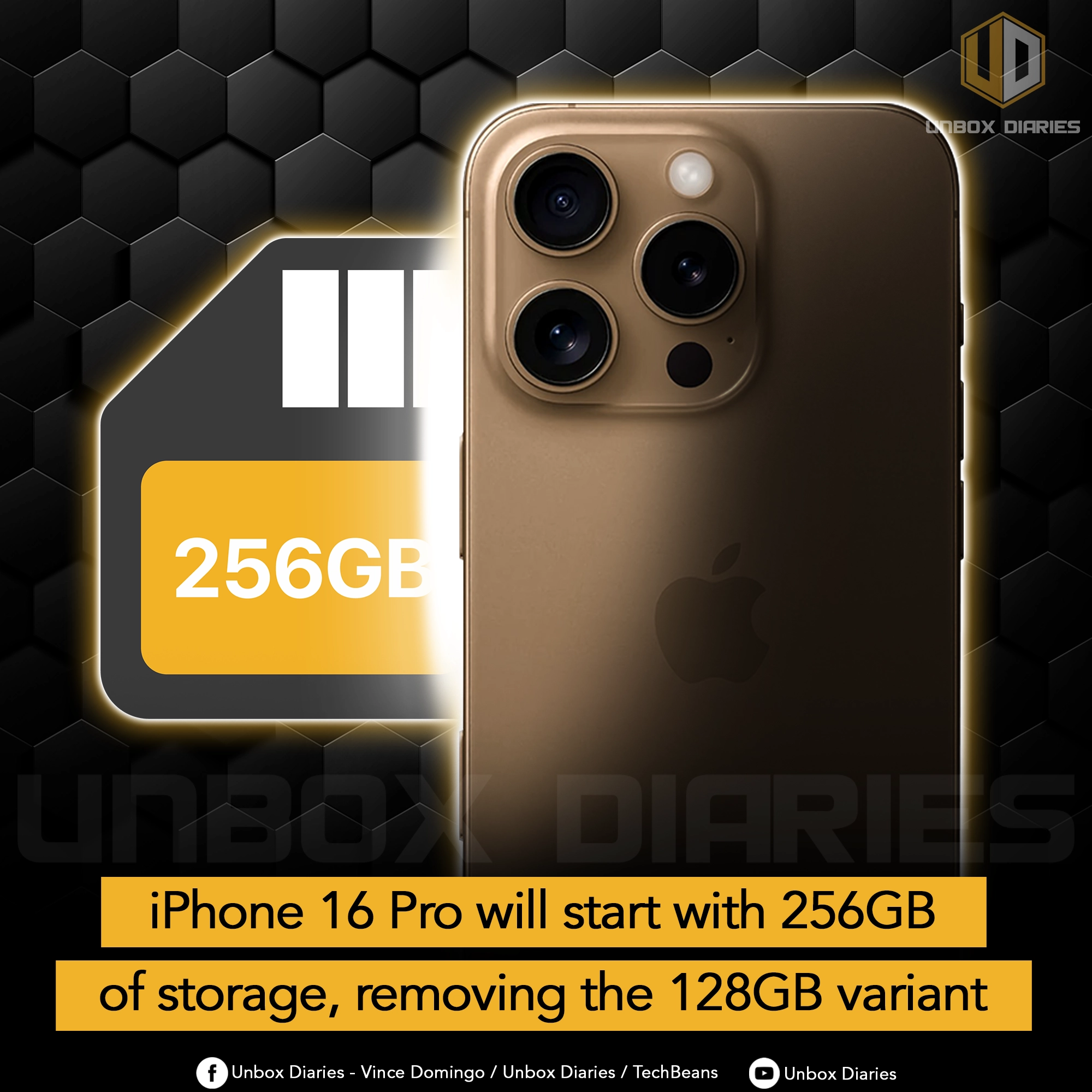 iPhone 16 Pro will start with 256GB of storage, removing the 128GB ...