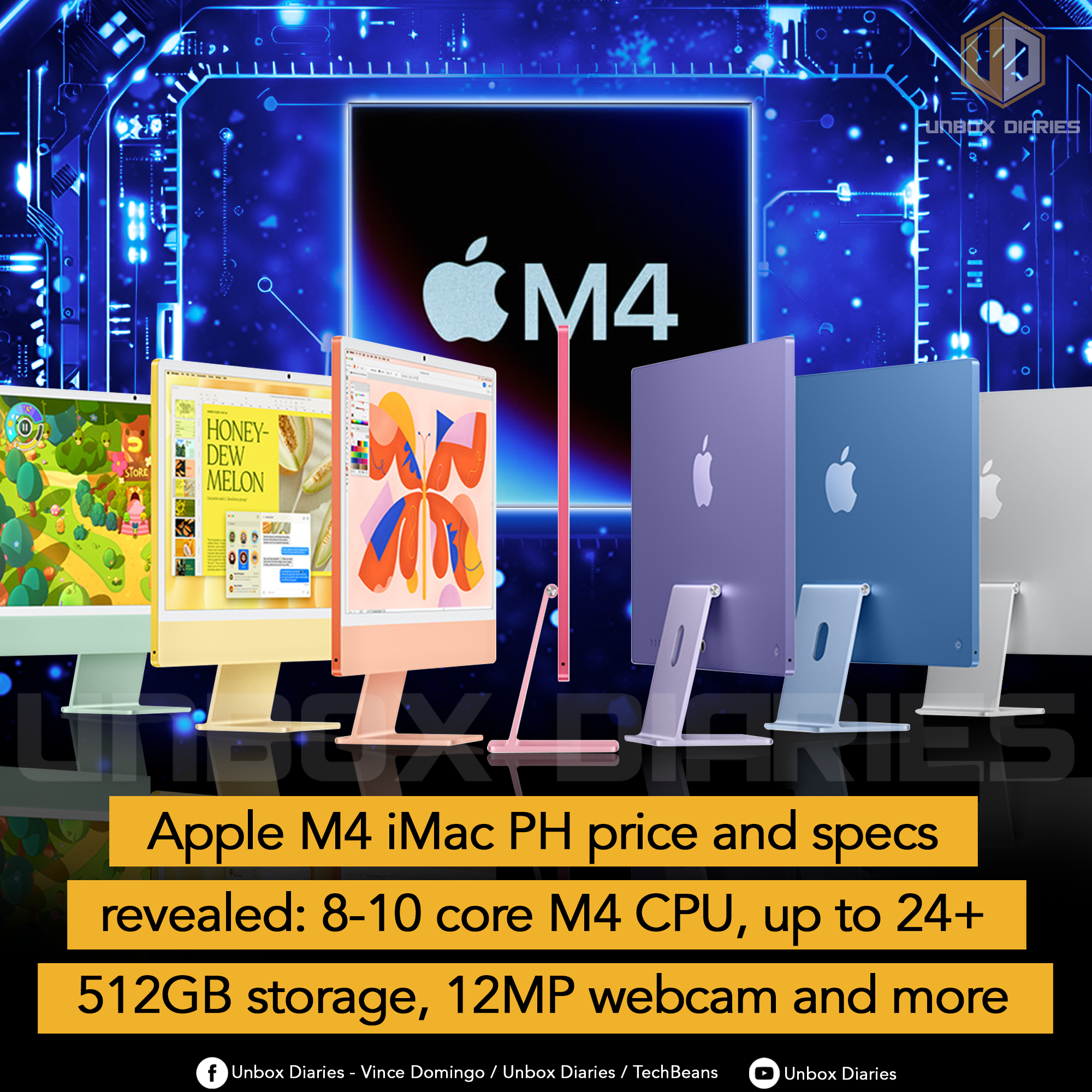 Apple M4 iMac PH price and specs revealed: 8-10 core M4 CPU, up to 24 ...