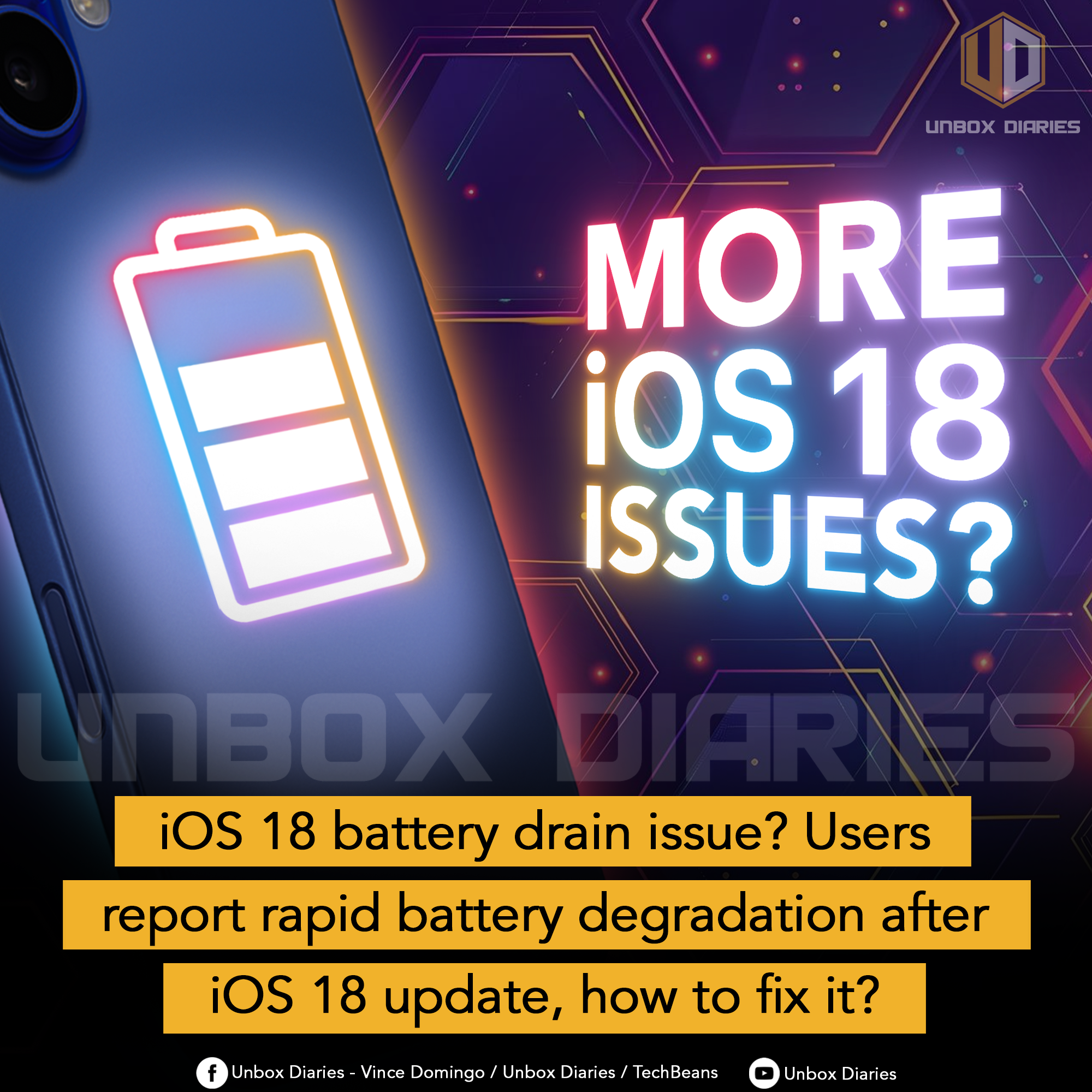 iOS 18 battery drain issue? Users report rapid battery degradation ...