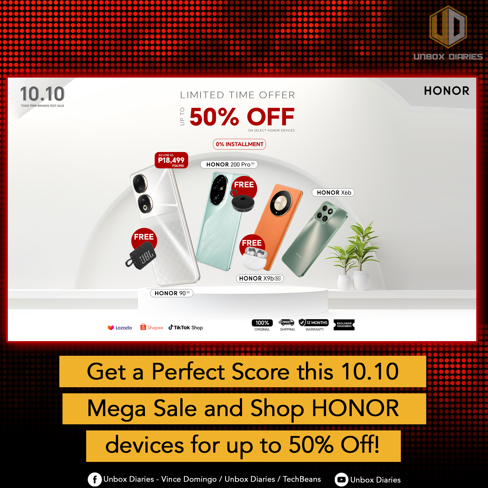 Get a Perfect Score this 10.10 Mega Sale and Shop HONOR devices for up ...