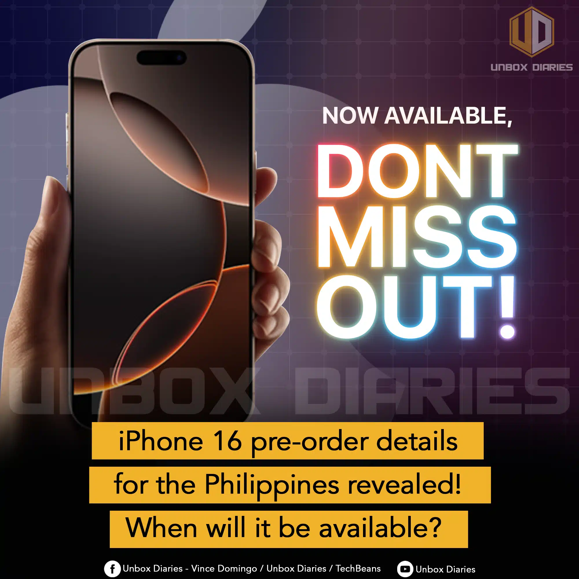iPhone 16 pre-order details for the Philippines revealed! When will it ...