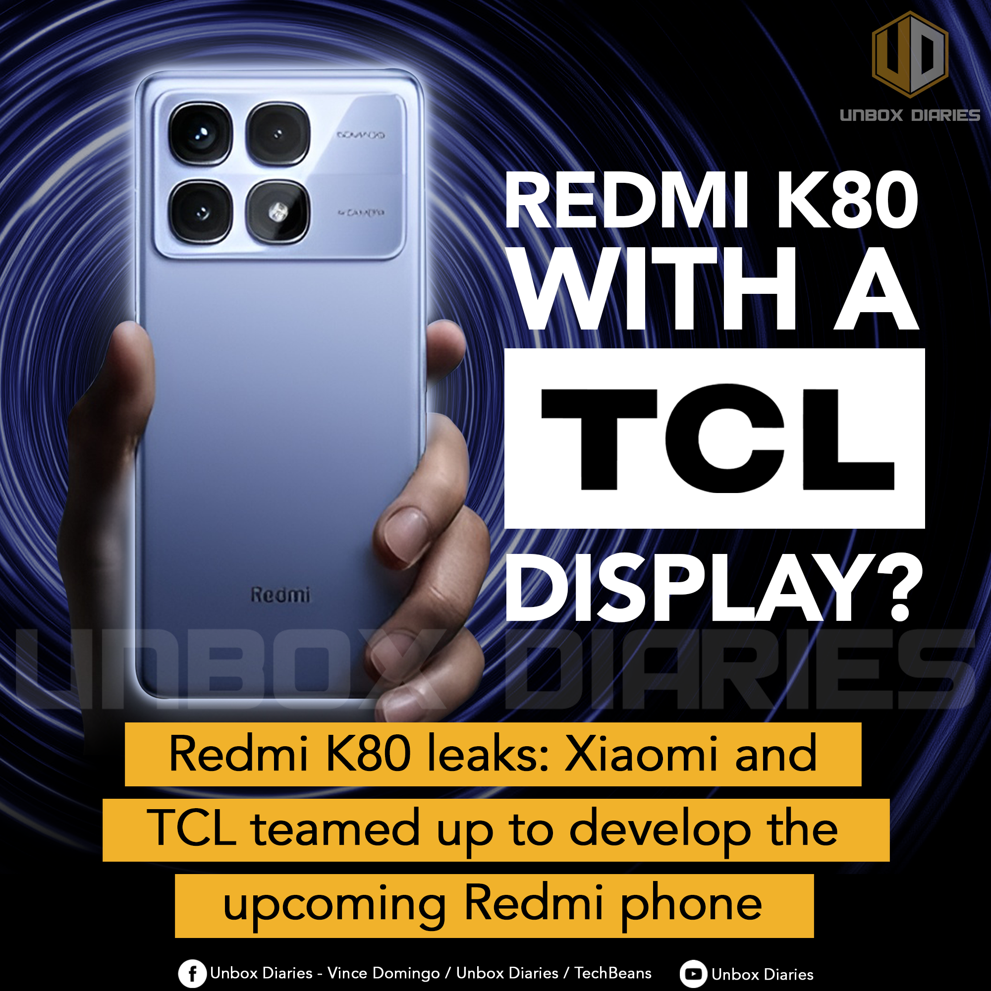 Redmi K80 leaks: Xiaomi and TCL teamed up to develop the upcoming Redmi phone - Unbox Diaries