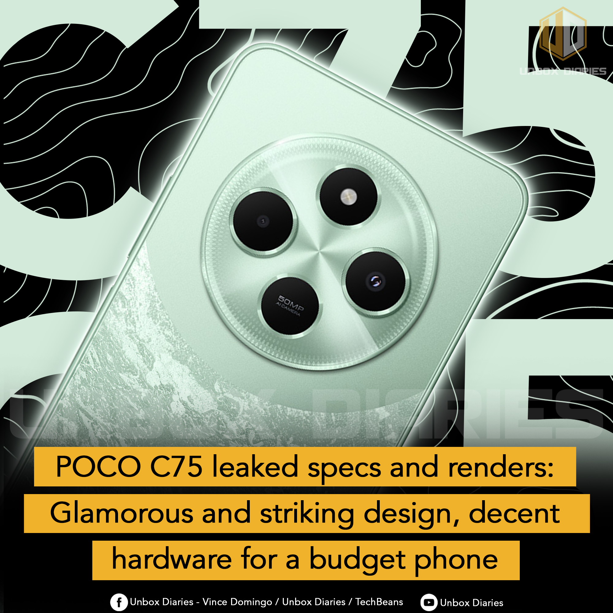 POCO C75 leaked specs and renders: Glamorous and striking design ...