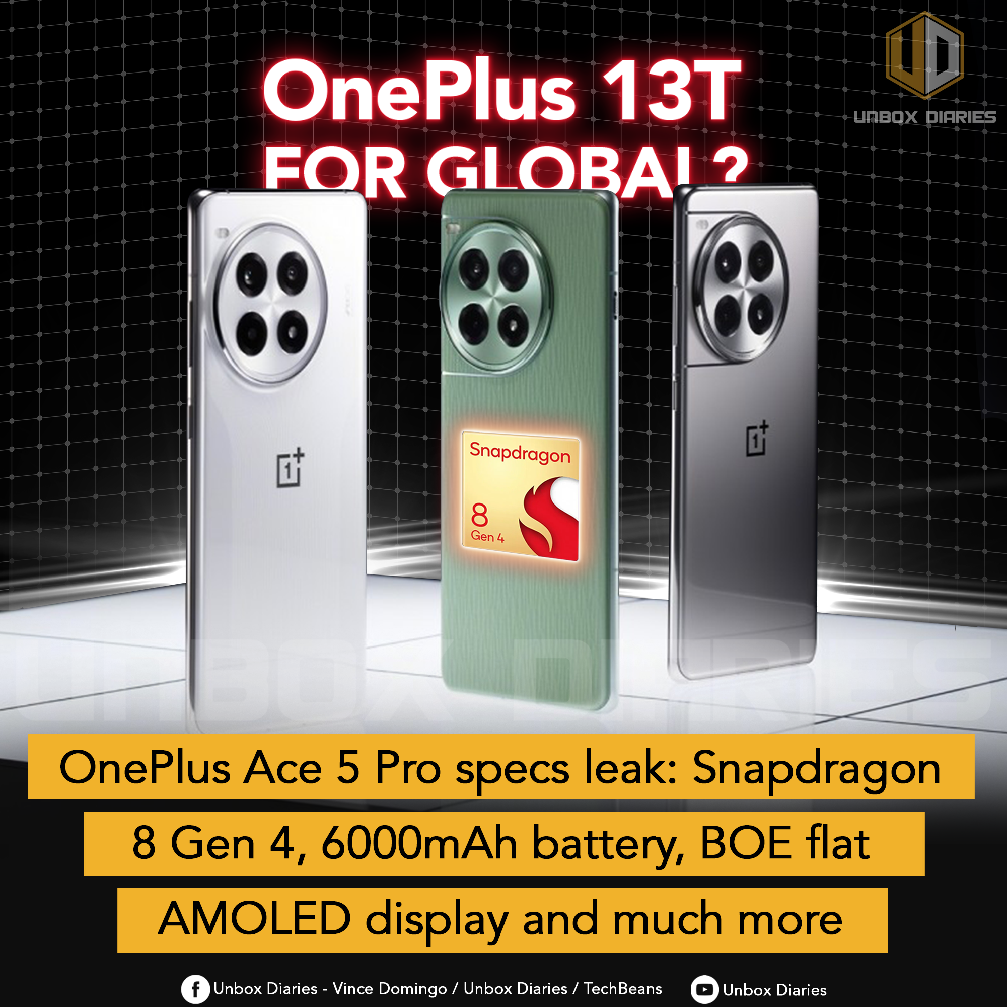 OnePlus Ace 5 Pro specs leak: Snapdragon 8 Gen 4, 6000mAh battery, BOE flat AMOLED display and ...