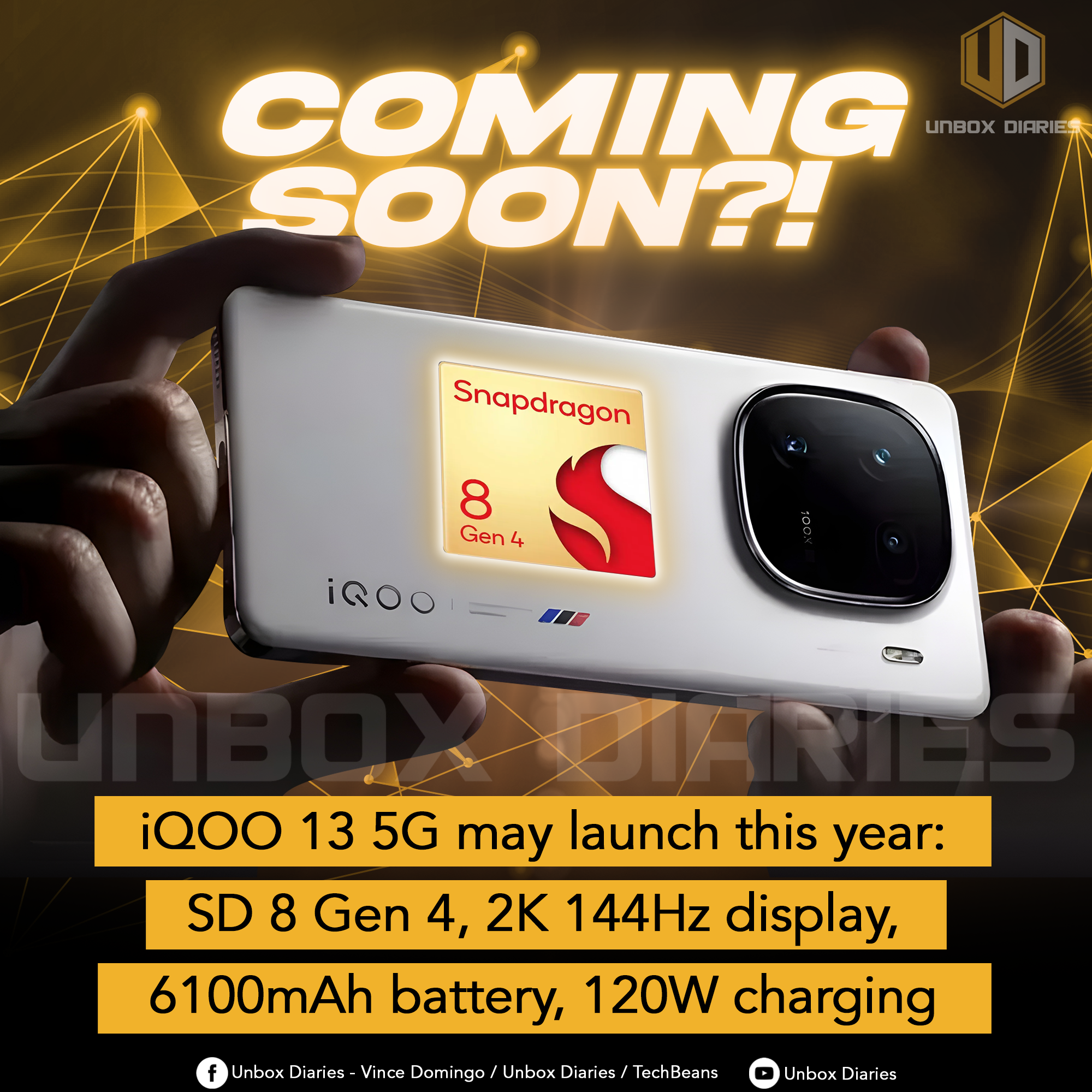iQOO 13 5G may launch this year: SD 8 Gen 4, 2K 144Hz display, 6100mAh ...
