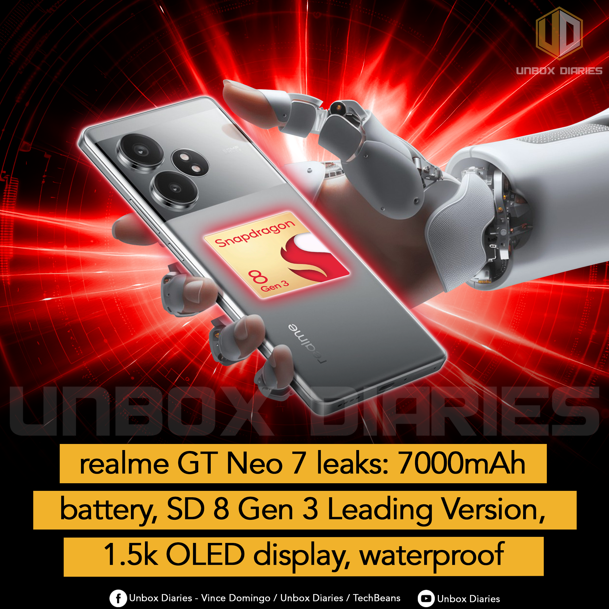 realme GT Neo 7 leaks: 7000mAh battery, SD 8 Gen 3 Leading Version, 1.5k OLED display ...