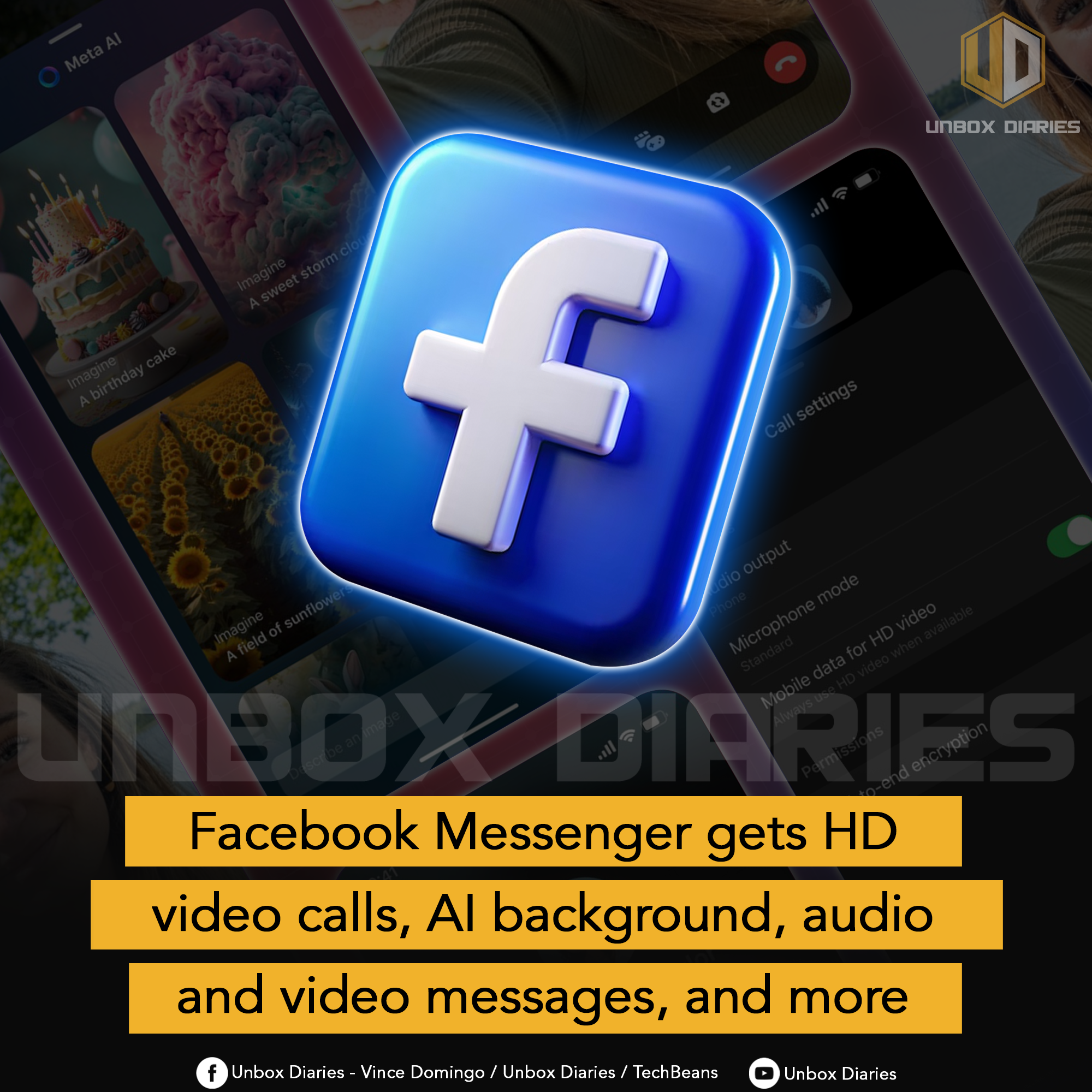 Facebook Messenger gets HD video calls, AI background, audio and video ...