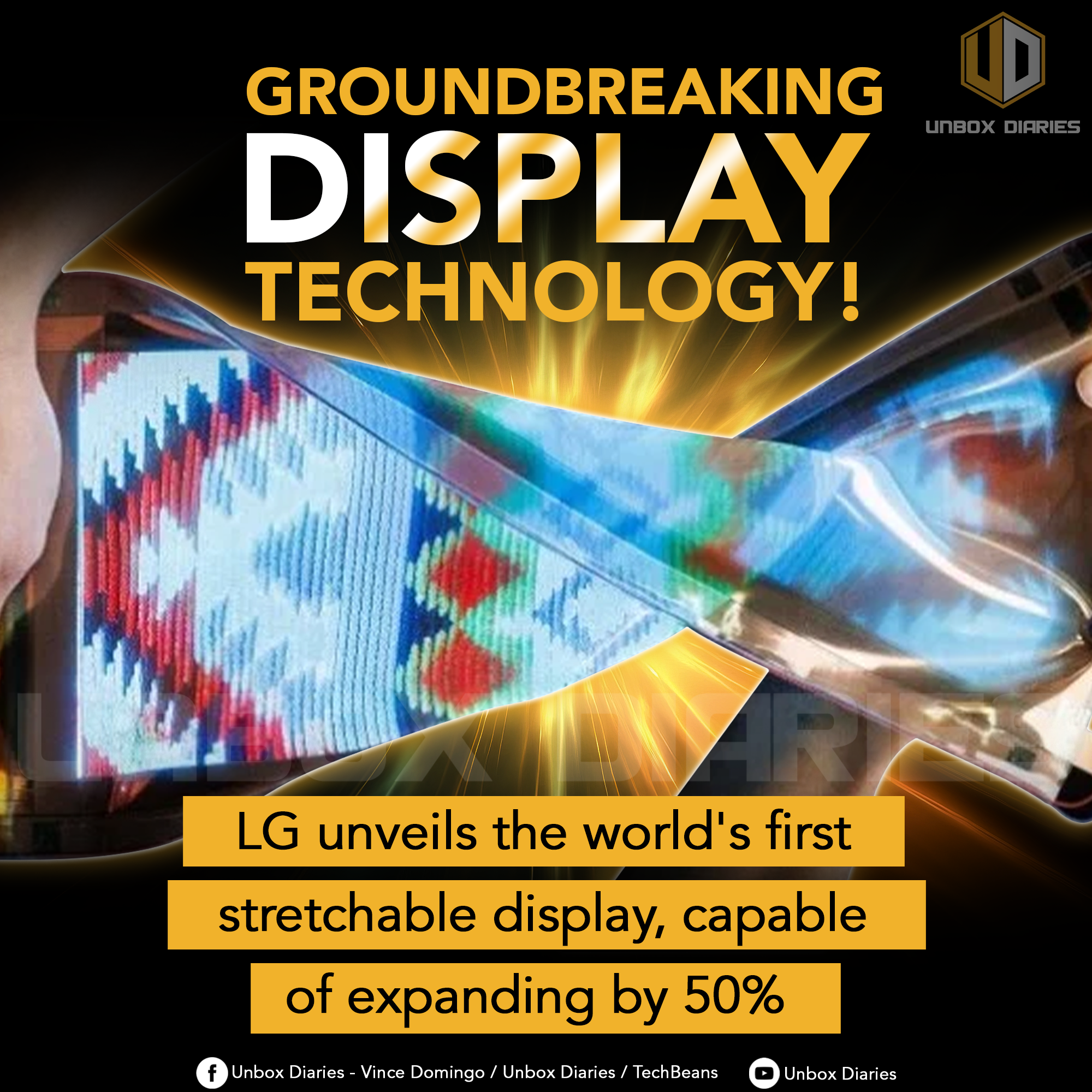 LG unveils the world's first stretchable display, capable of expanding ...