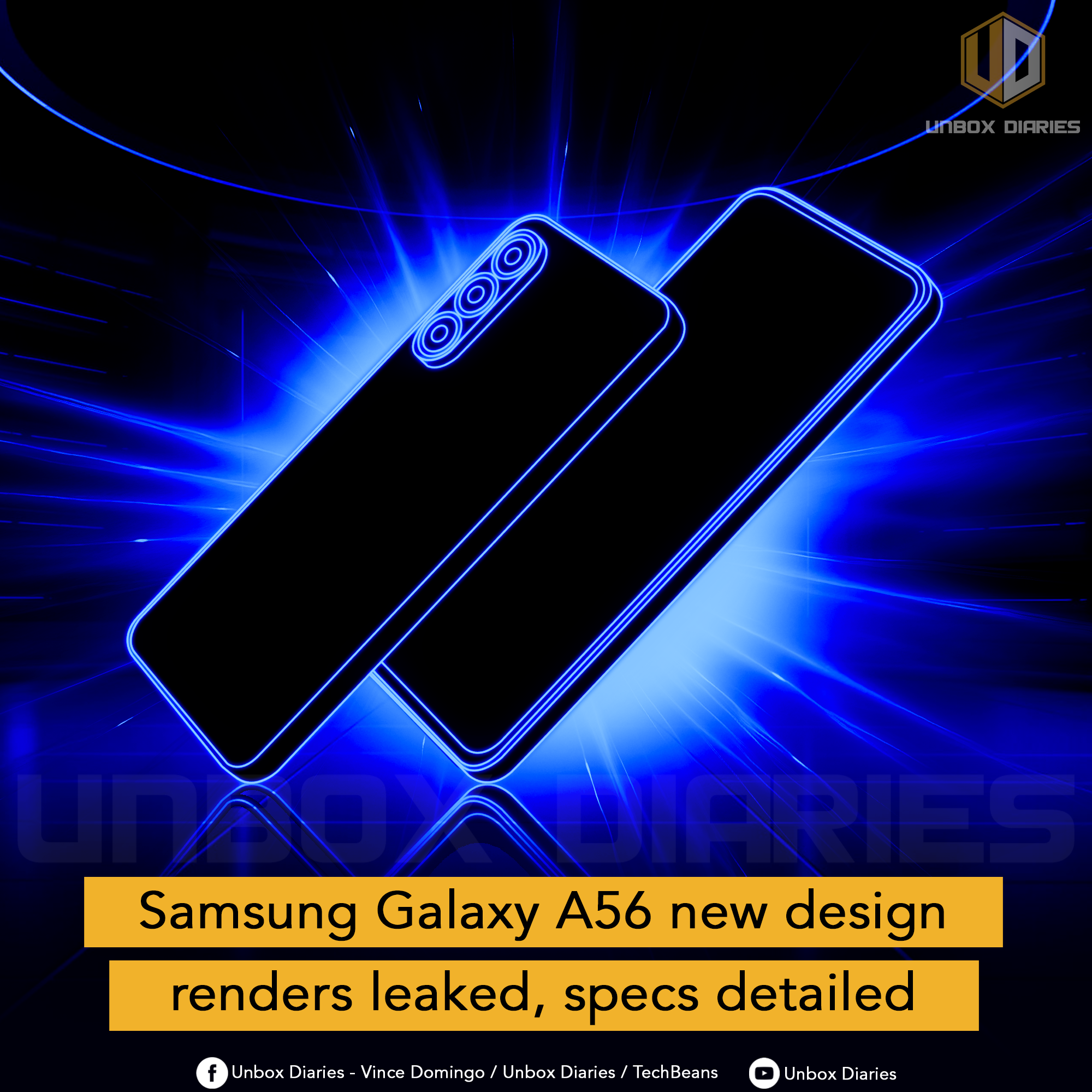 Samsung Galaxy A56 new design renders leaked, specs detailed - Unbox ...