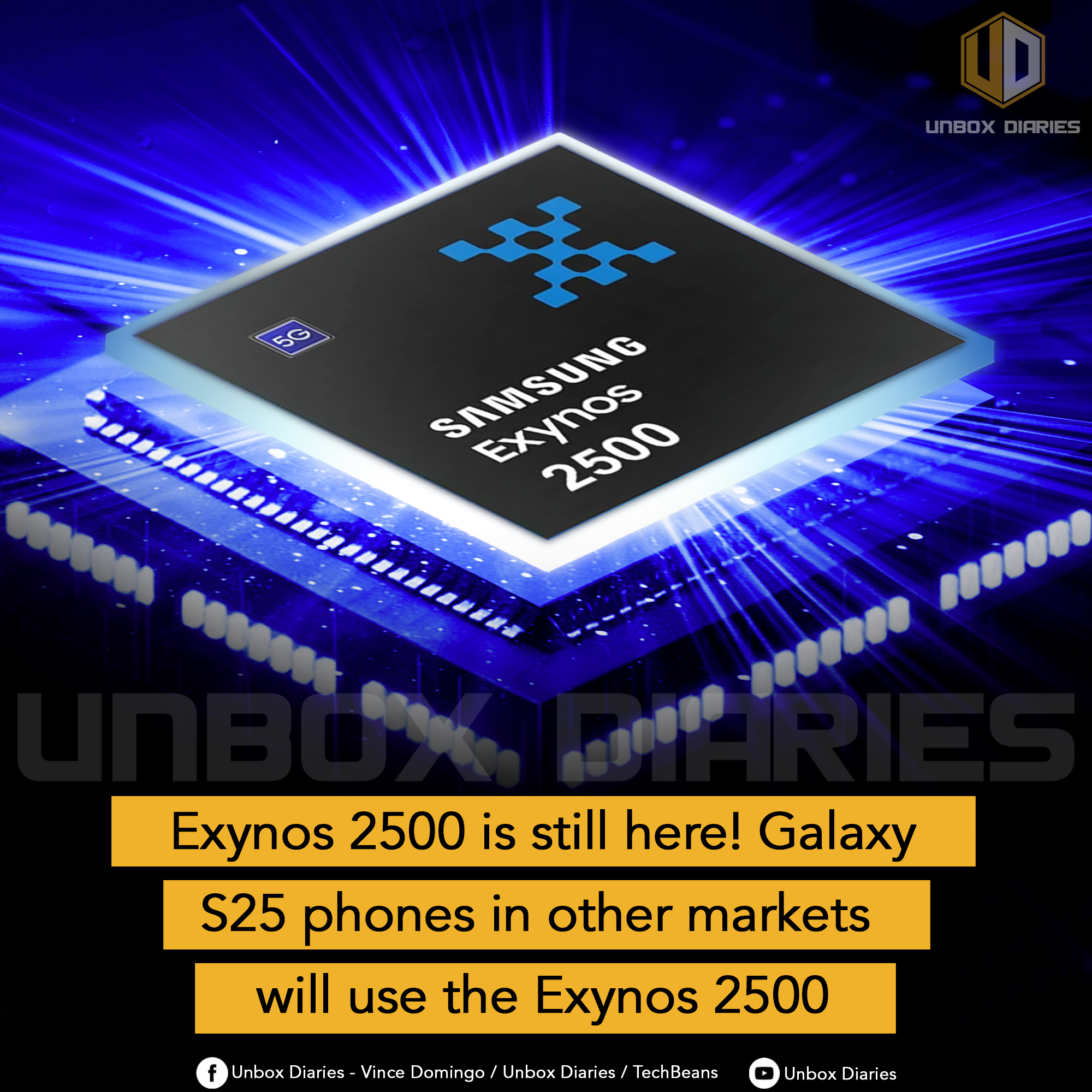 Exynos 2500 is still here! Galaxy S25 phones in other markets will use the Exynos 2500 - Unbox ...
