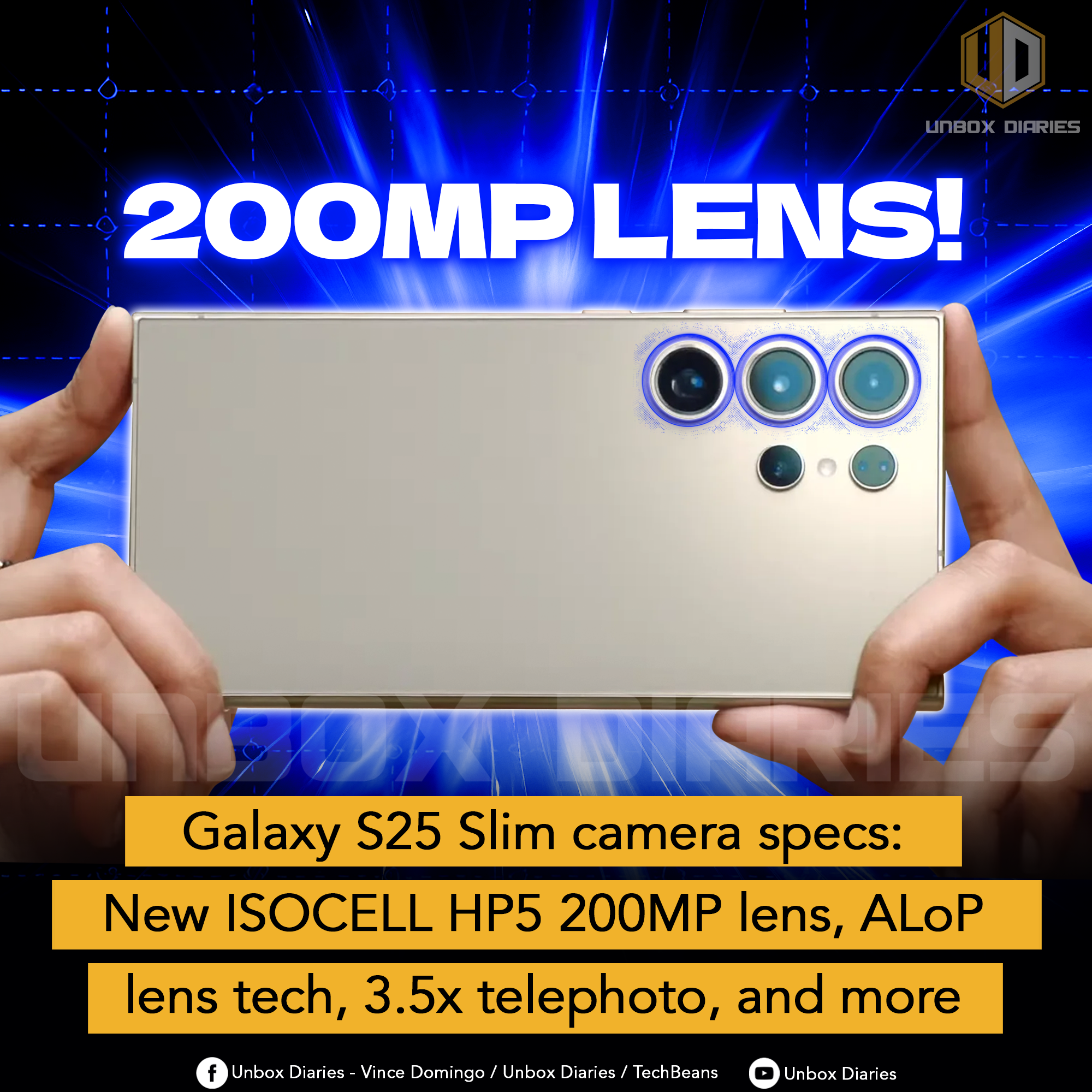 Galaxy S25 Slim camera specs: New ISOCELL HP5 200MP lens, ALoP lens ...