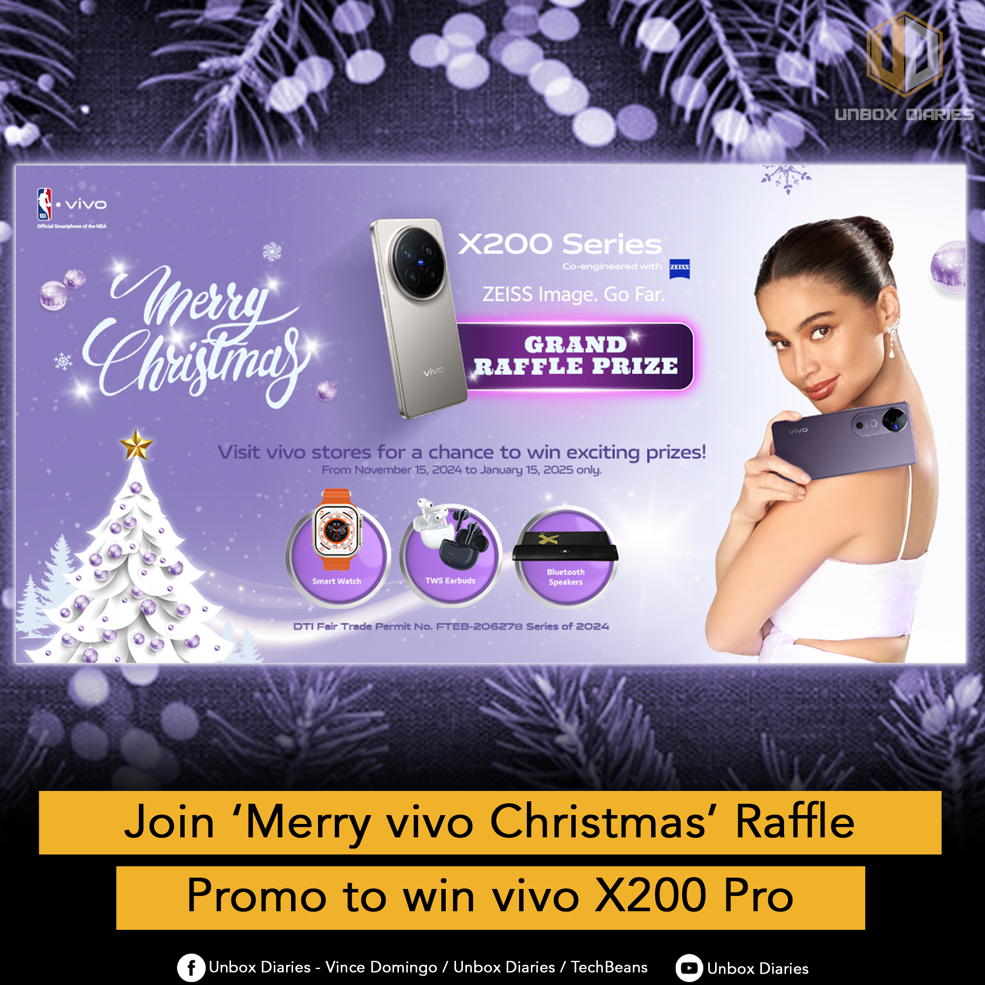 Join “Merry vivo Christmas” Raffle Promo to win vivo X200 Pro - Unbox ...