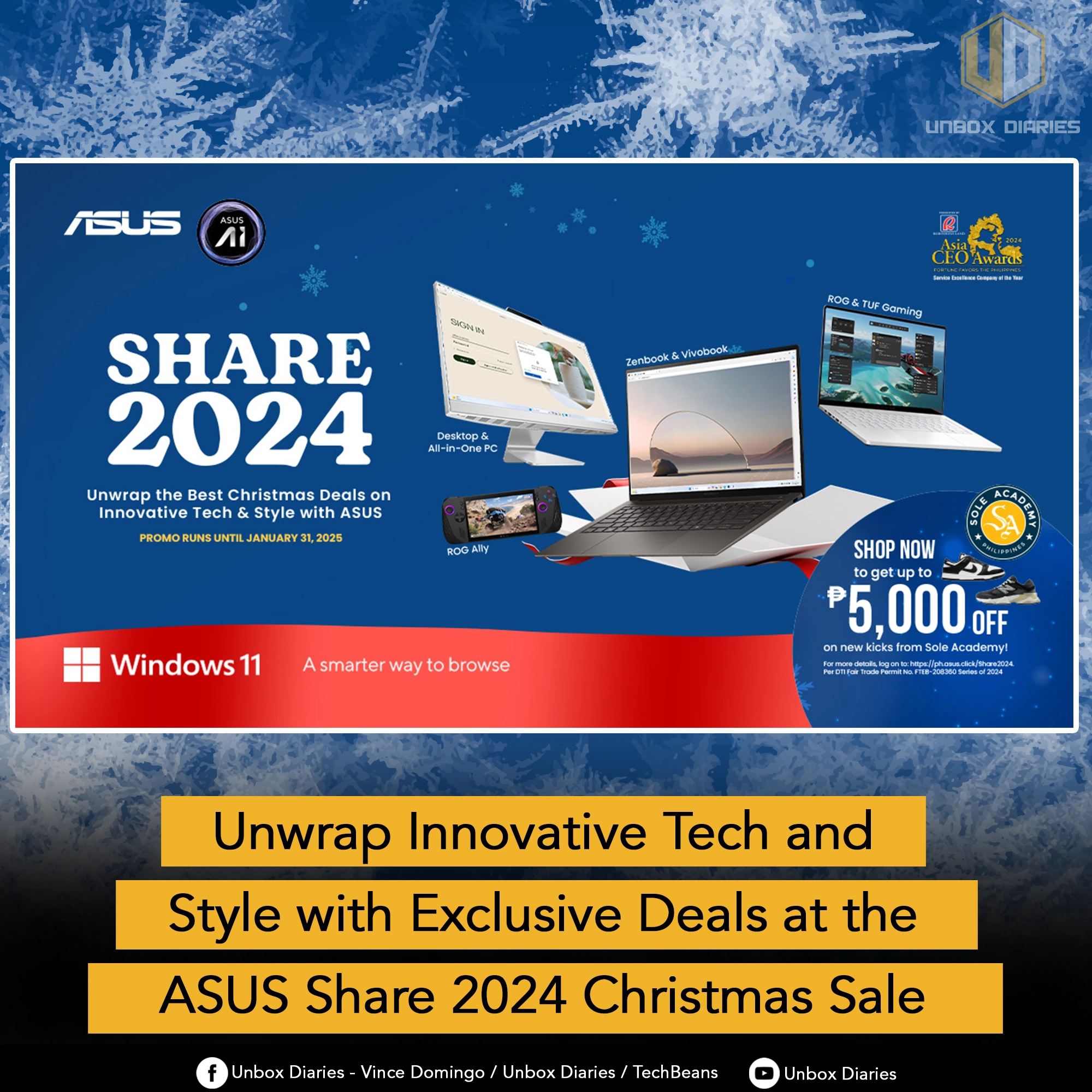 Unwrap Innovative Tech and Style with Exclusive Deals at the ASUS Share 2024 Christmas Sale ...